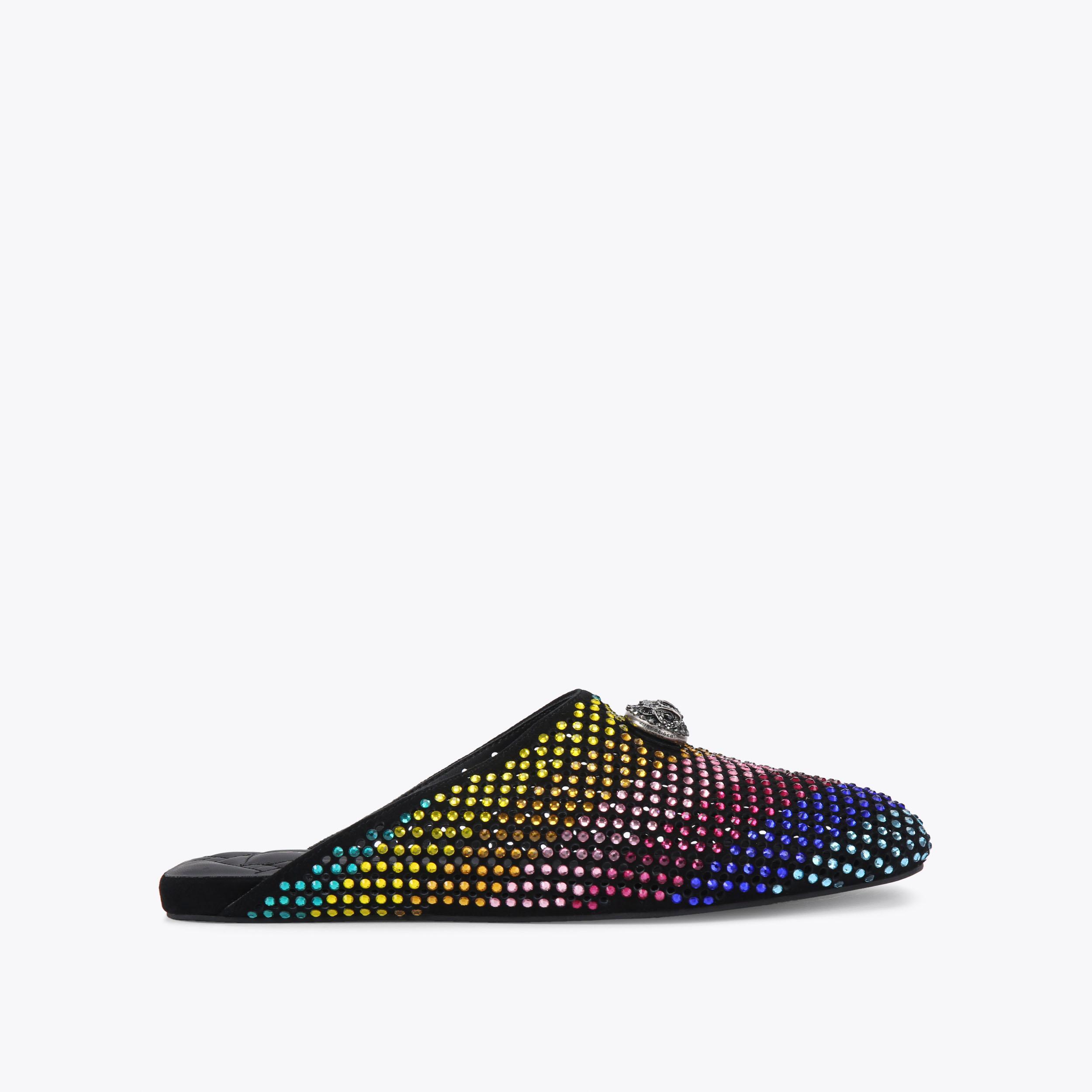 CHELSEA SLIDER Rainbow Crystal Slides by KURT GEIGER LONDON