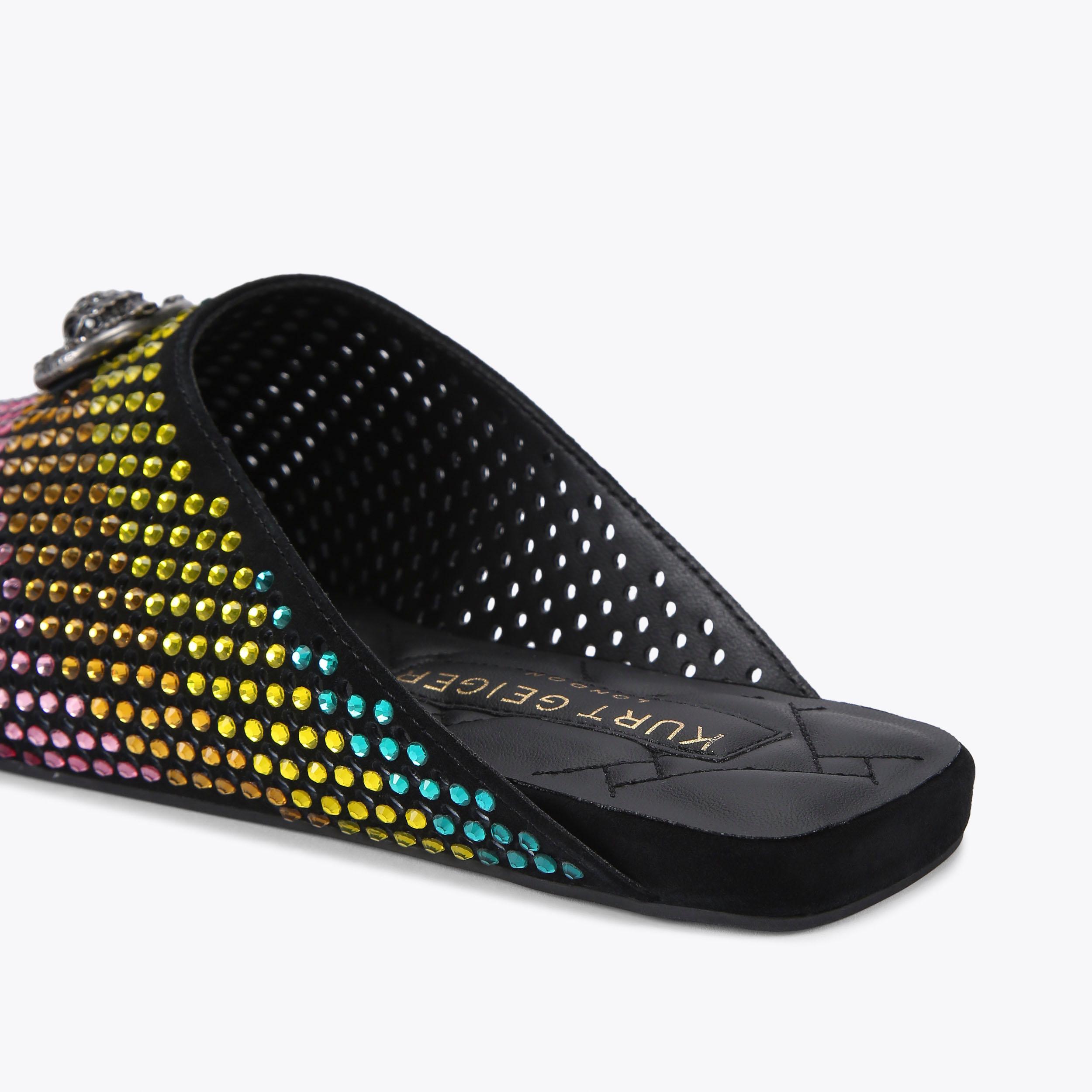 CHELSEA SLIDER Rainbow Crystal Slides by KURT GEIGER LONDON