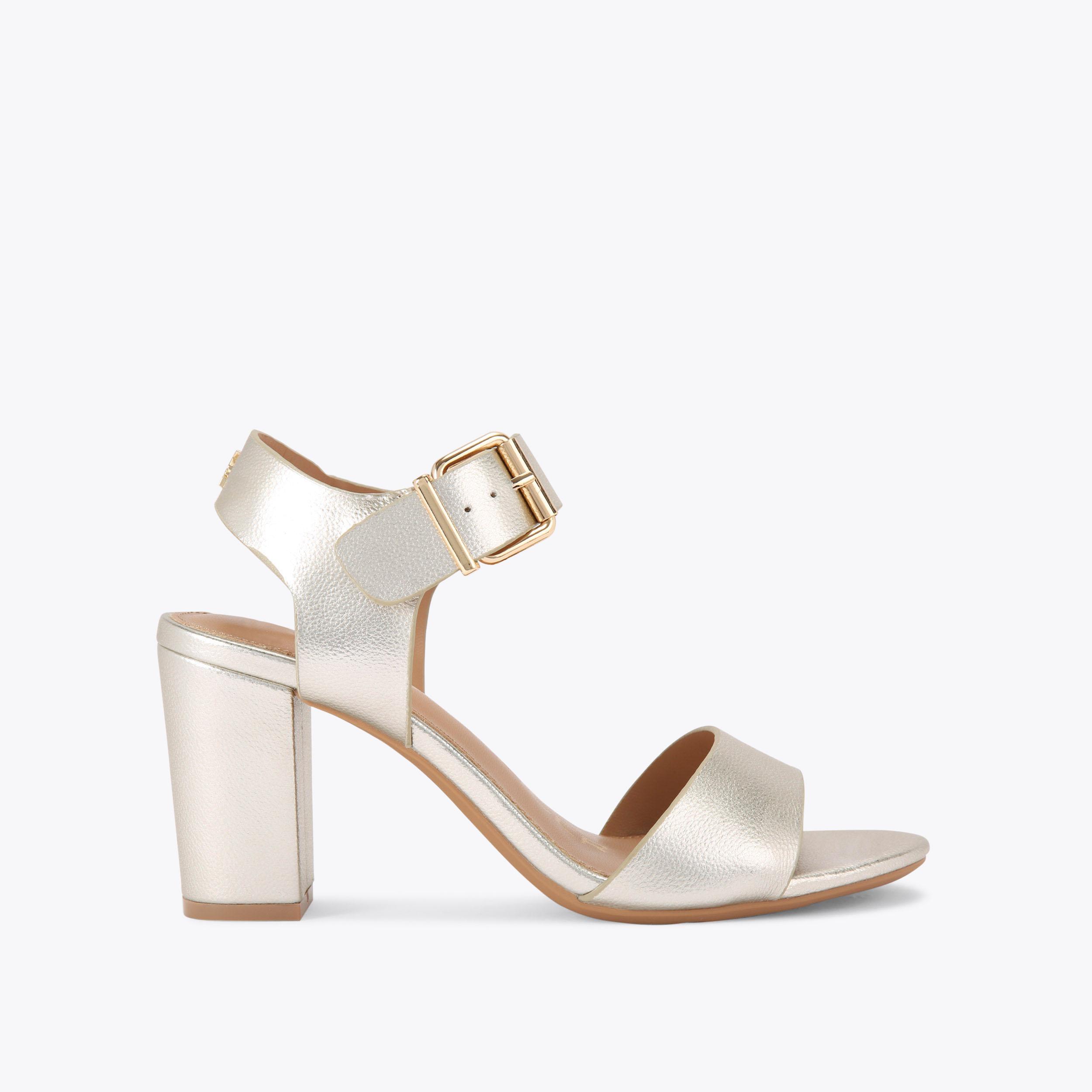 SUTTON2 Gold Block Heel by KG KURT GEIGER