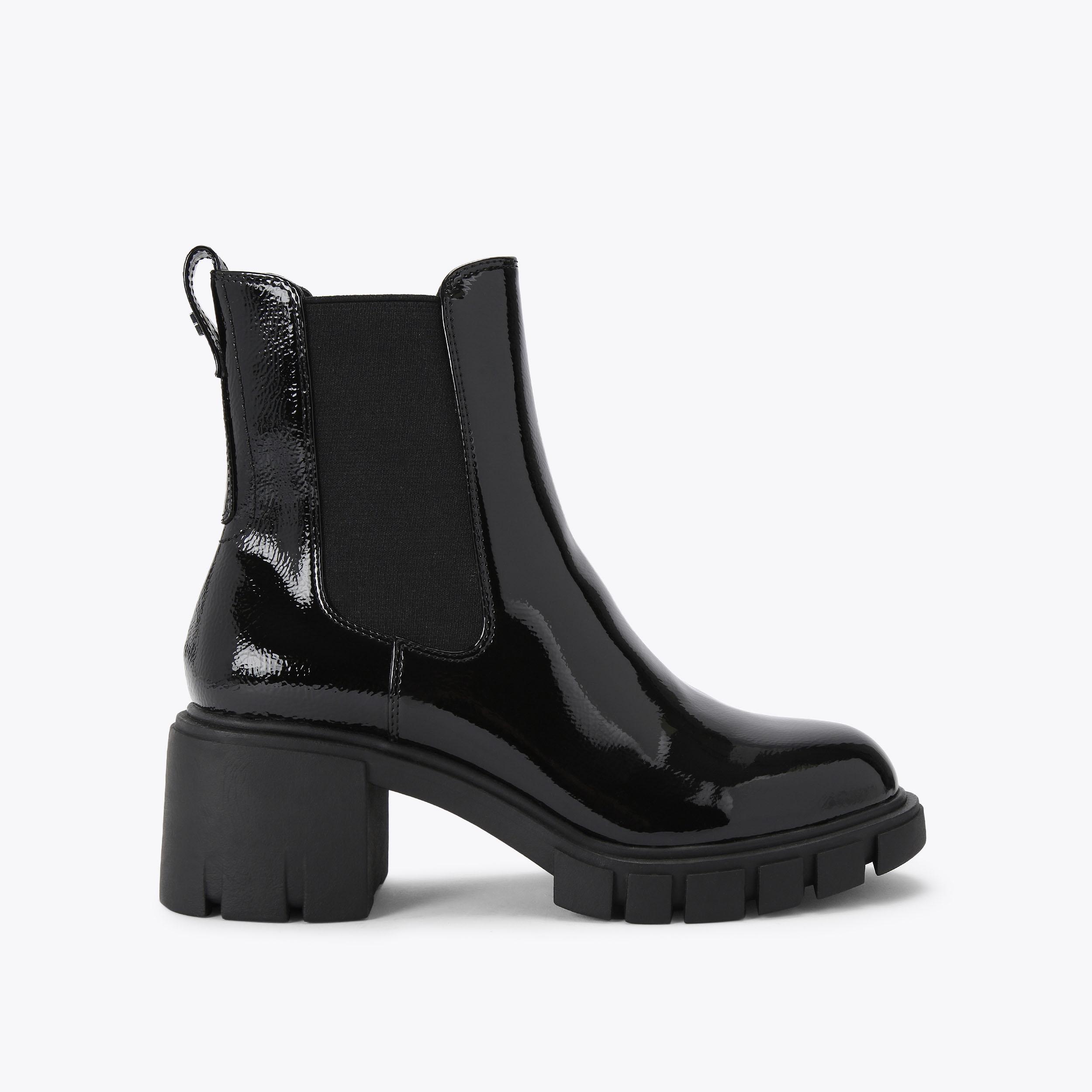 TRUE Black Patent Heel Ankle Boot by KG KURT GEIGER