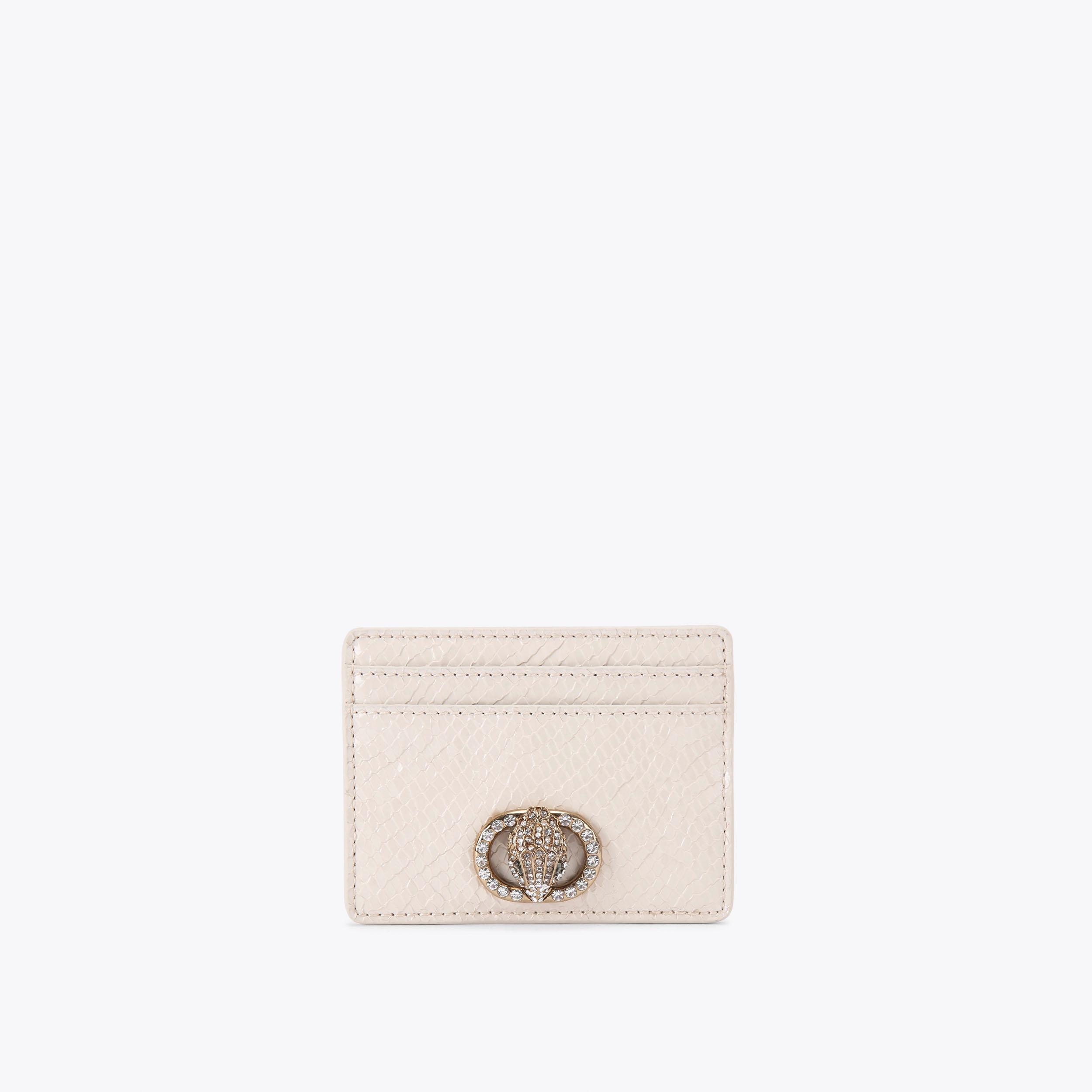CHELSEA CARD HOLDER Pale Pink Lizard Card Holder by KURT GEIGER LONDON