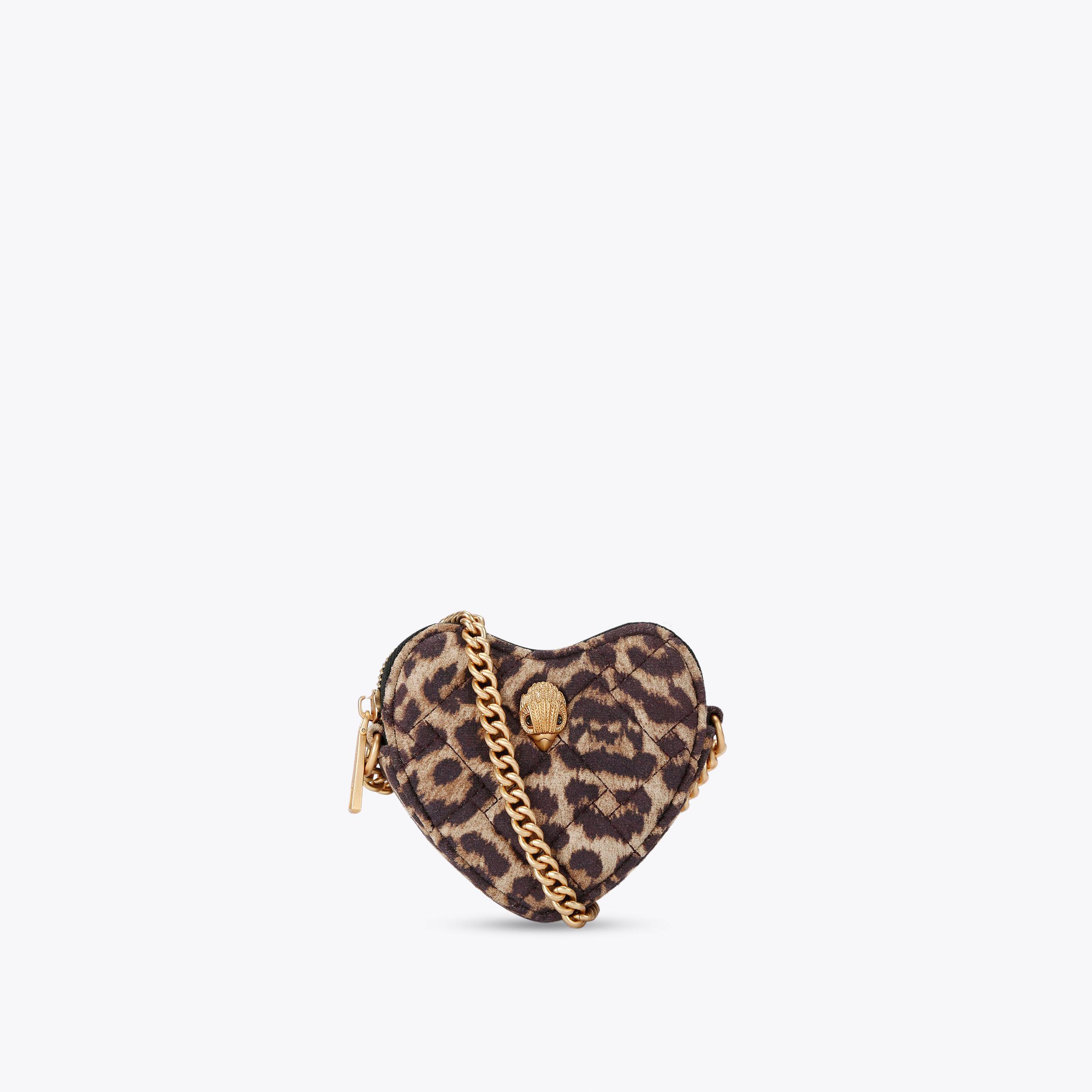 MICRO HEART CROSS BODY Leopard Print Suede Cross Body Bag by KURT ...