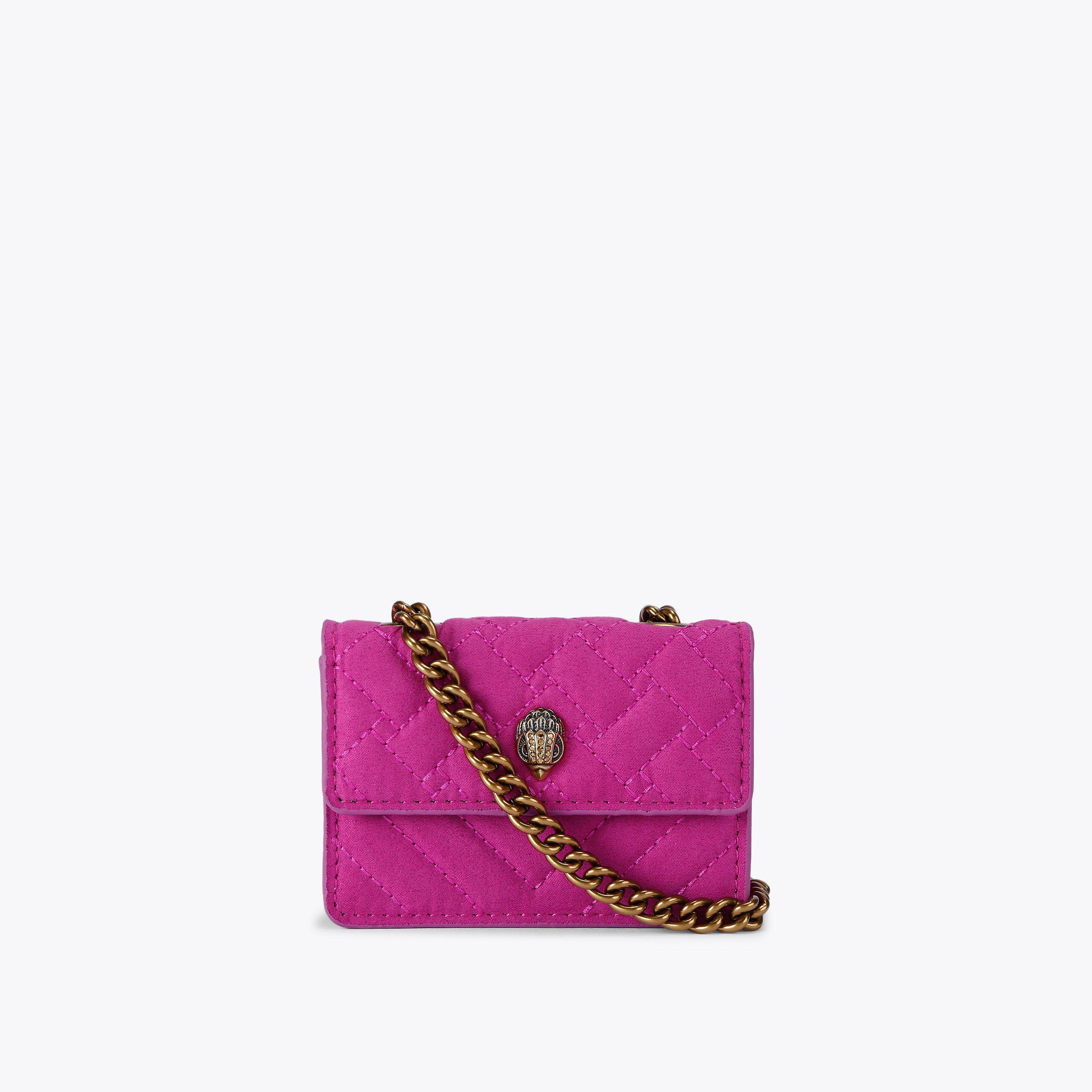 MICRO KENSINGTON Fuchsia Microsuede Mini Purse by KURT GEIGER LONDON