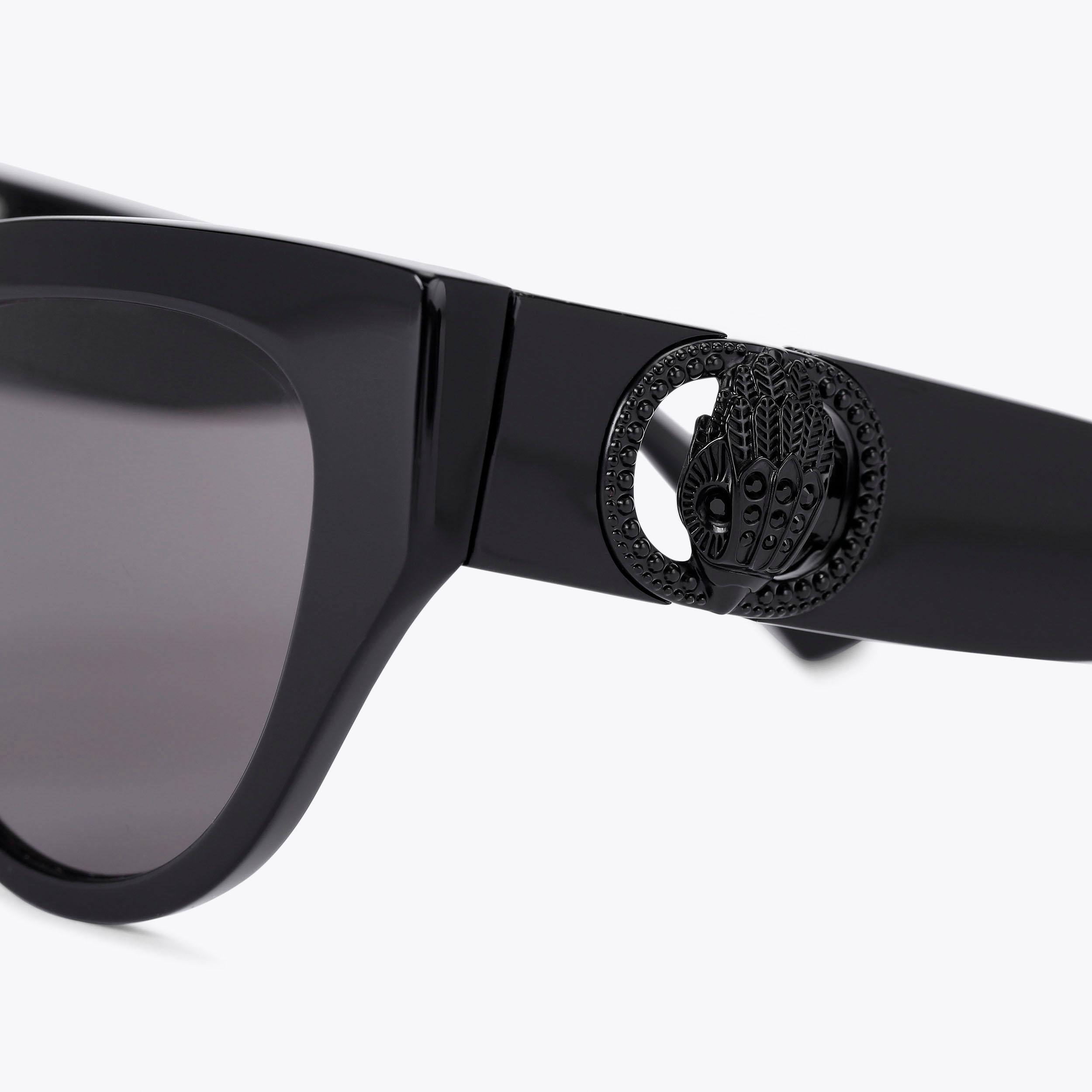 CHELSEA CAT EYE Black Acetate Cat Eye Sunglasses by KURT GEIGER LONDON