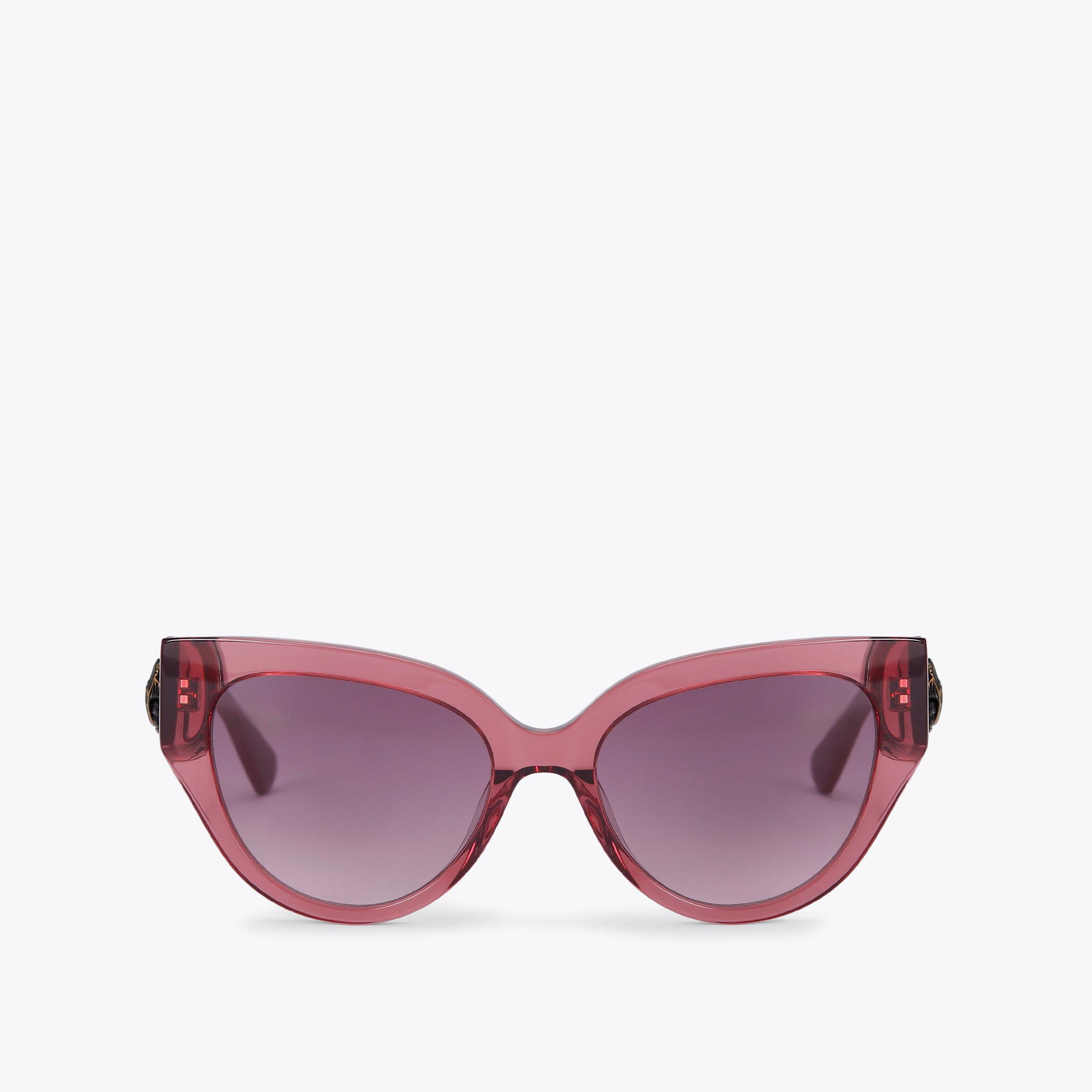 CHELSEA CAT EYE Pink Acetate Sunglasses by KURT GEIGER LONDON