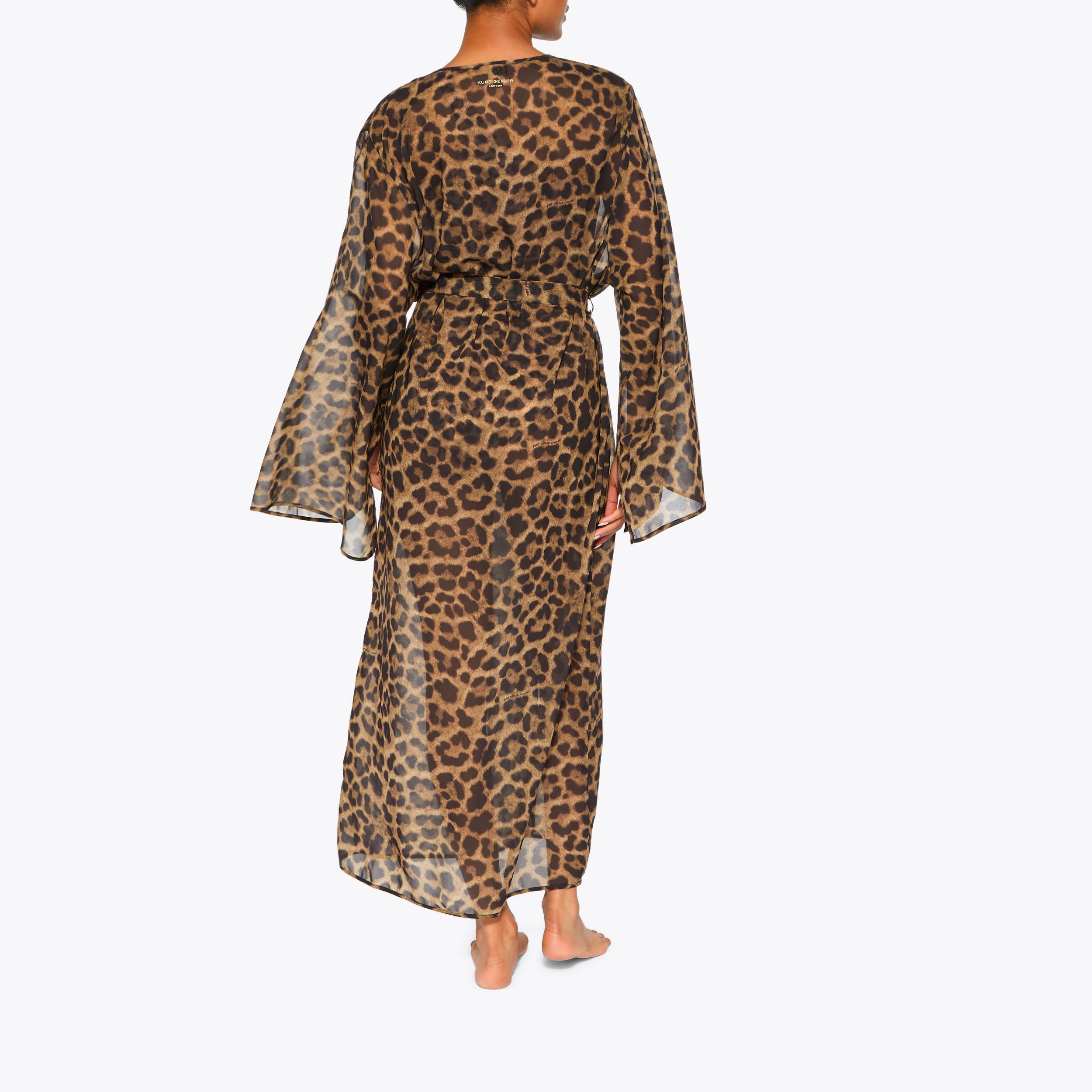 RESORT ROBE Leopard Print Swim Robe by KURT GEIGER LONDON
