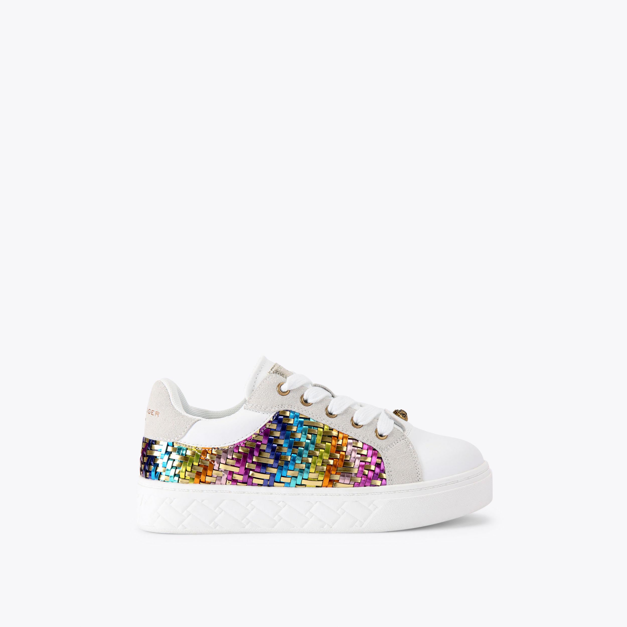MINI KENSINGTON CUPSOLE Kids White Leather Rainbow Kensington Sneaker ...