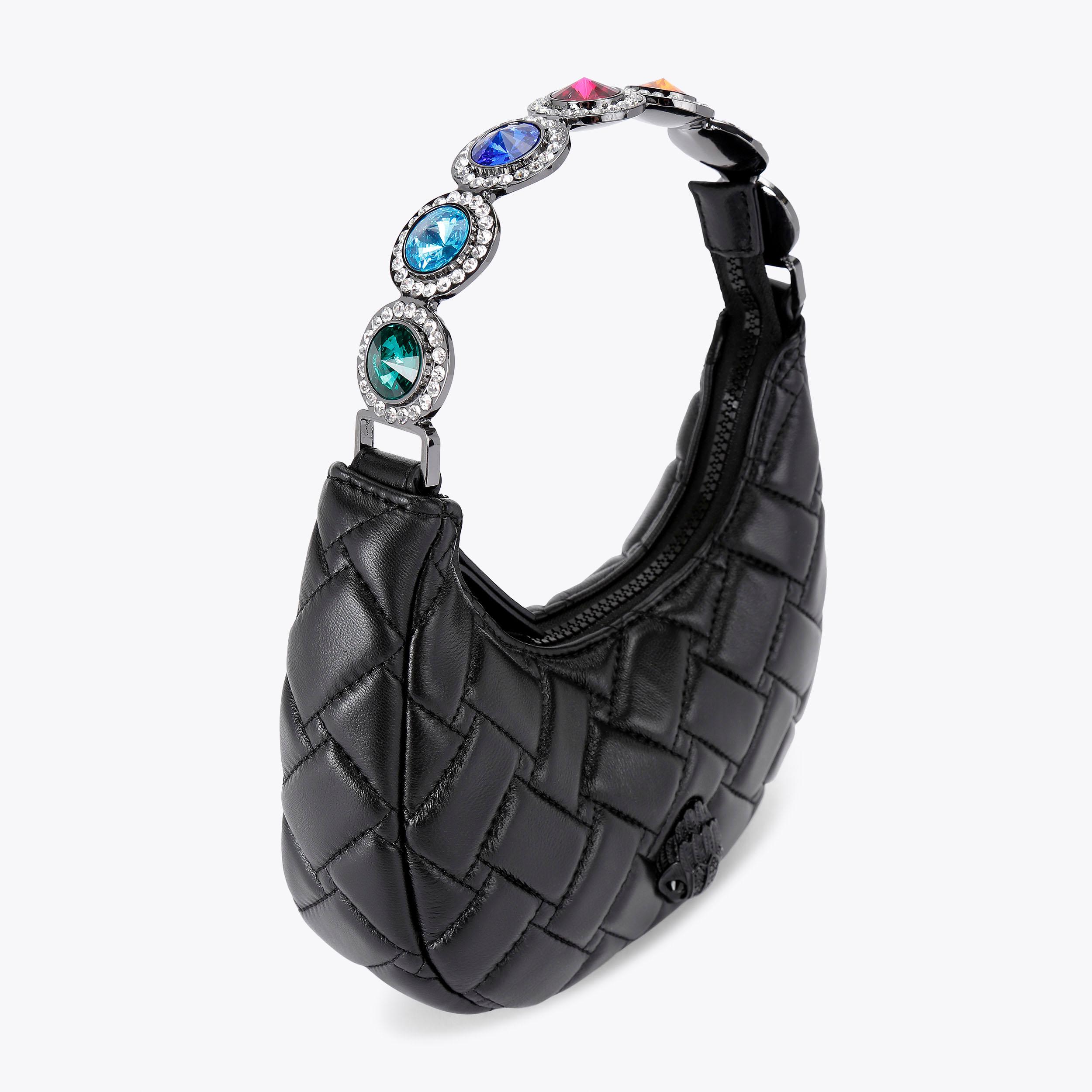 SM OCTAVIA MOONBAG DR Black Clutch Octavia Purse by KURT GEIGER LONDON