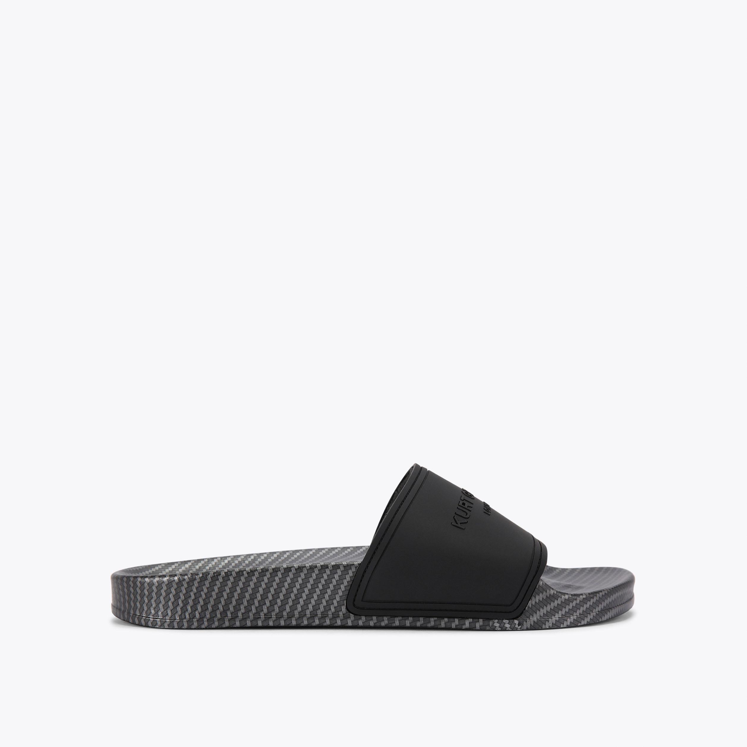 KGL POOL SLIDER MENS Black Mens Pool Slide by KURT GEIGER LONDON