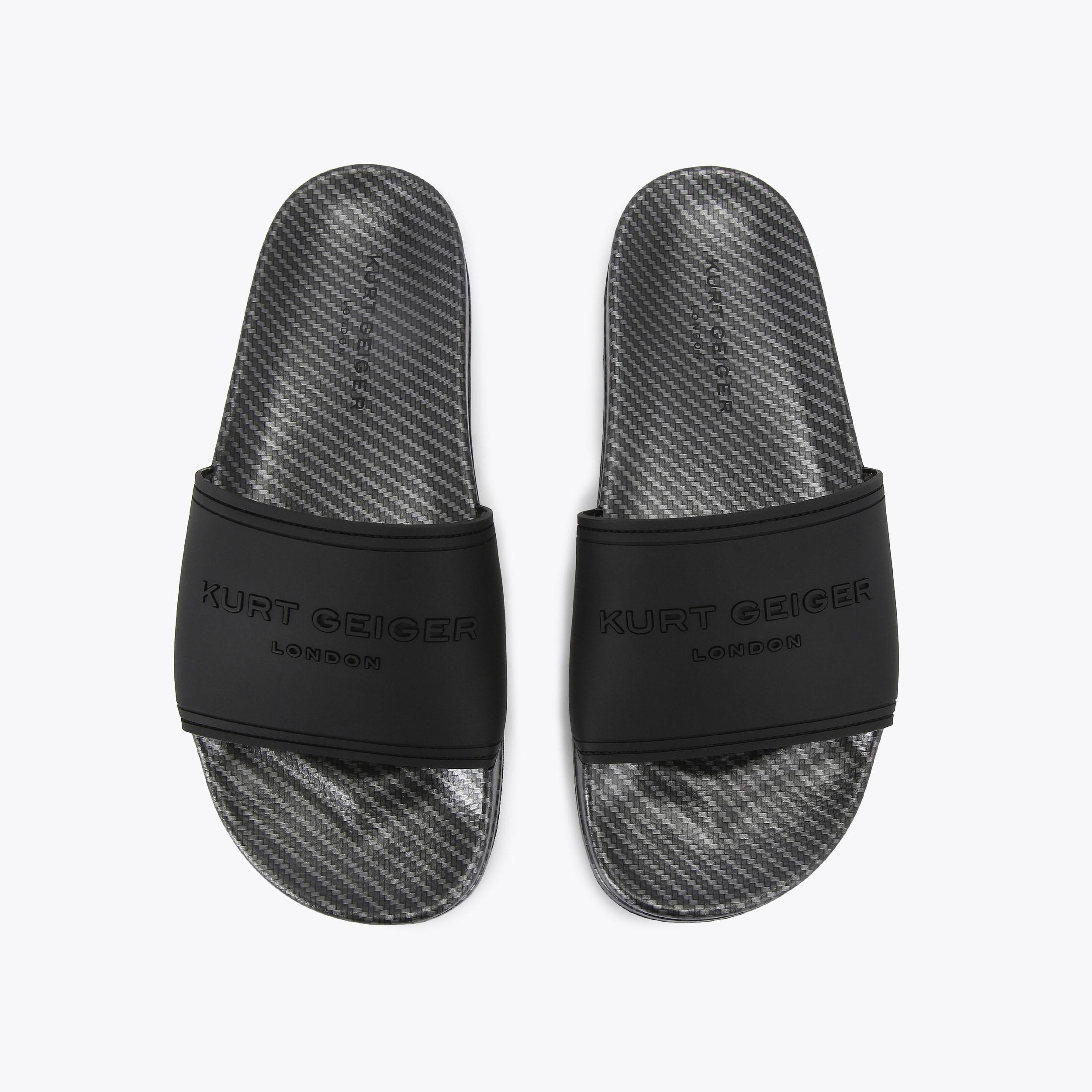 KGL POOL SLIDER MENS Black Mens Pool Slide by KURT GEIGER LONDON