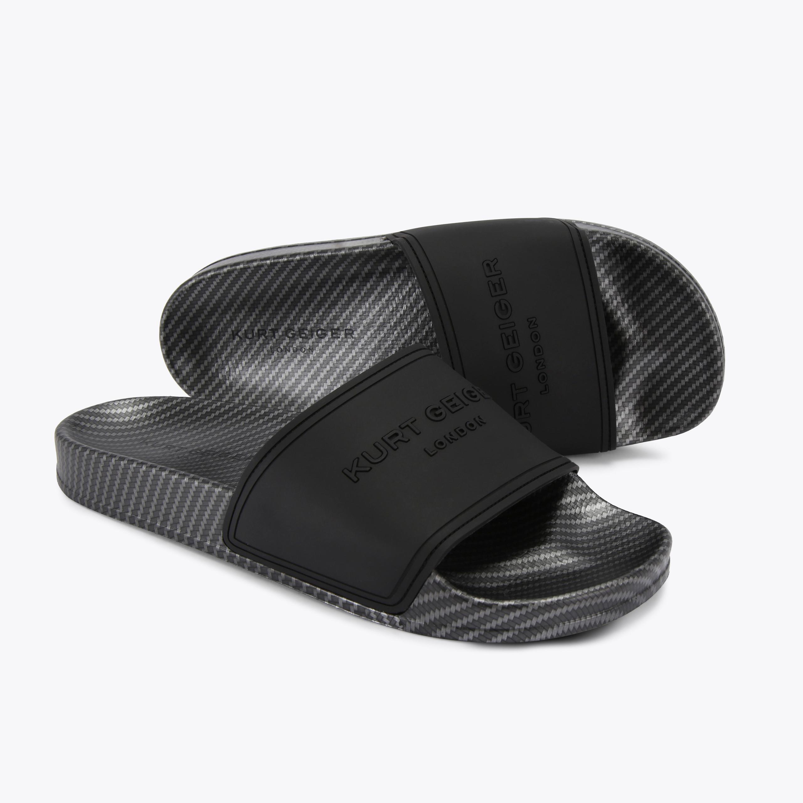 KGL POOL SLIDER MENS Black Mens Pool Slide by KURT GEIGER LONDON