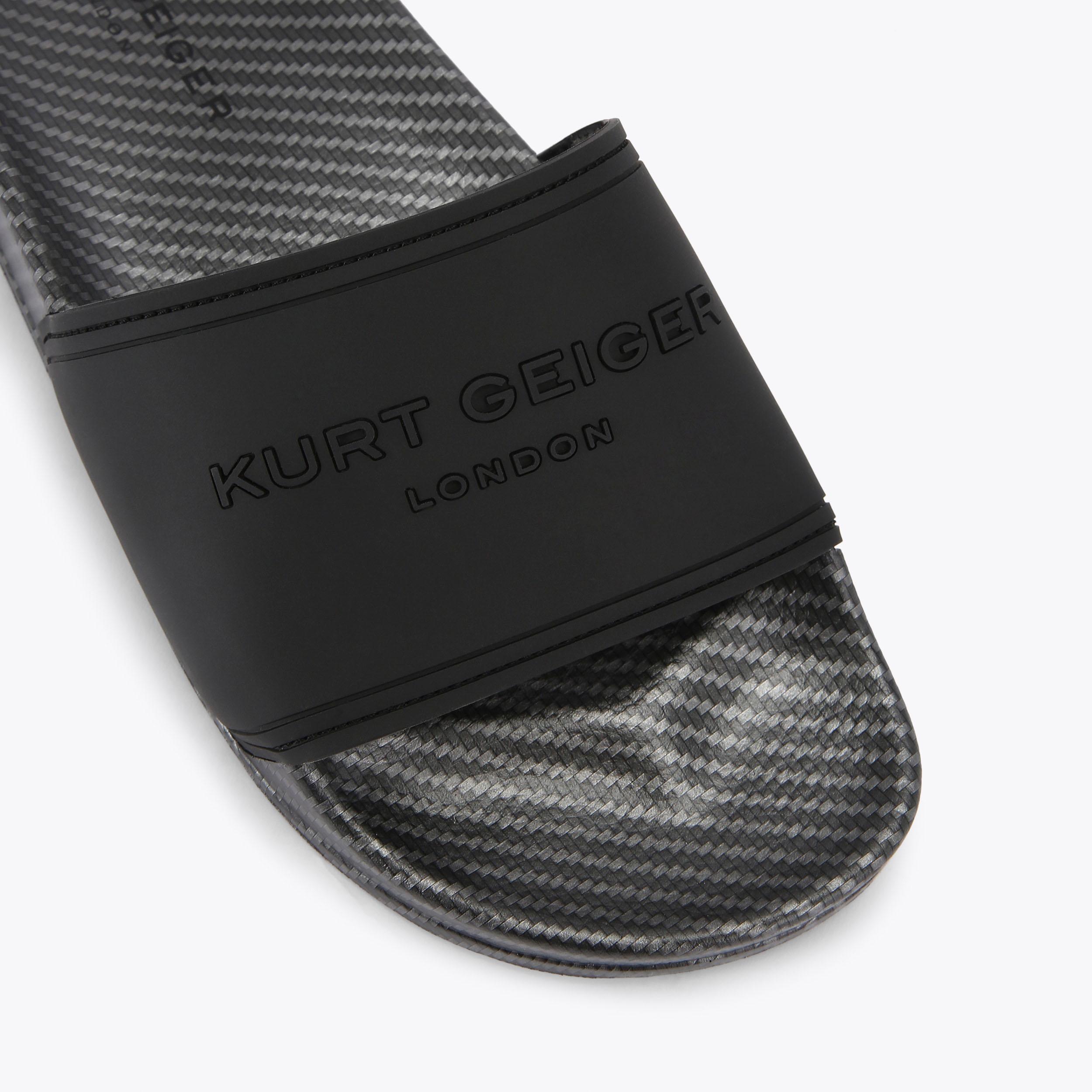 KGL POOL SLIDER MENS Black Mens Pool Slide by KURT GEIGER LONDON