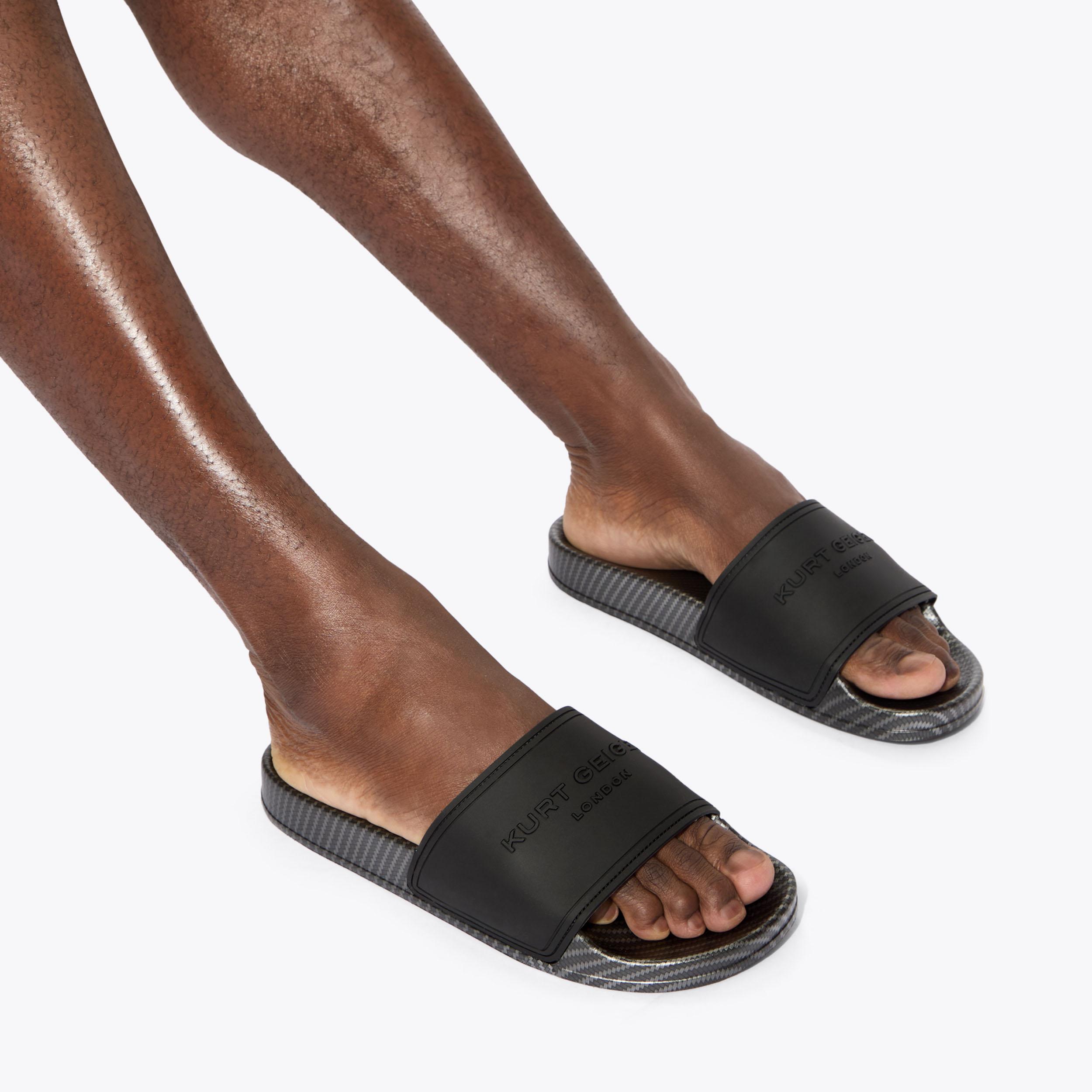 KGL POOL SLIDER MENS Black Mens Pool Slide by KURT GEIGER LONDON