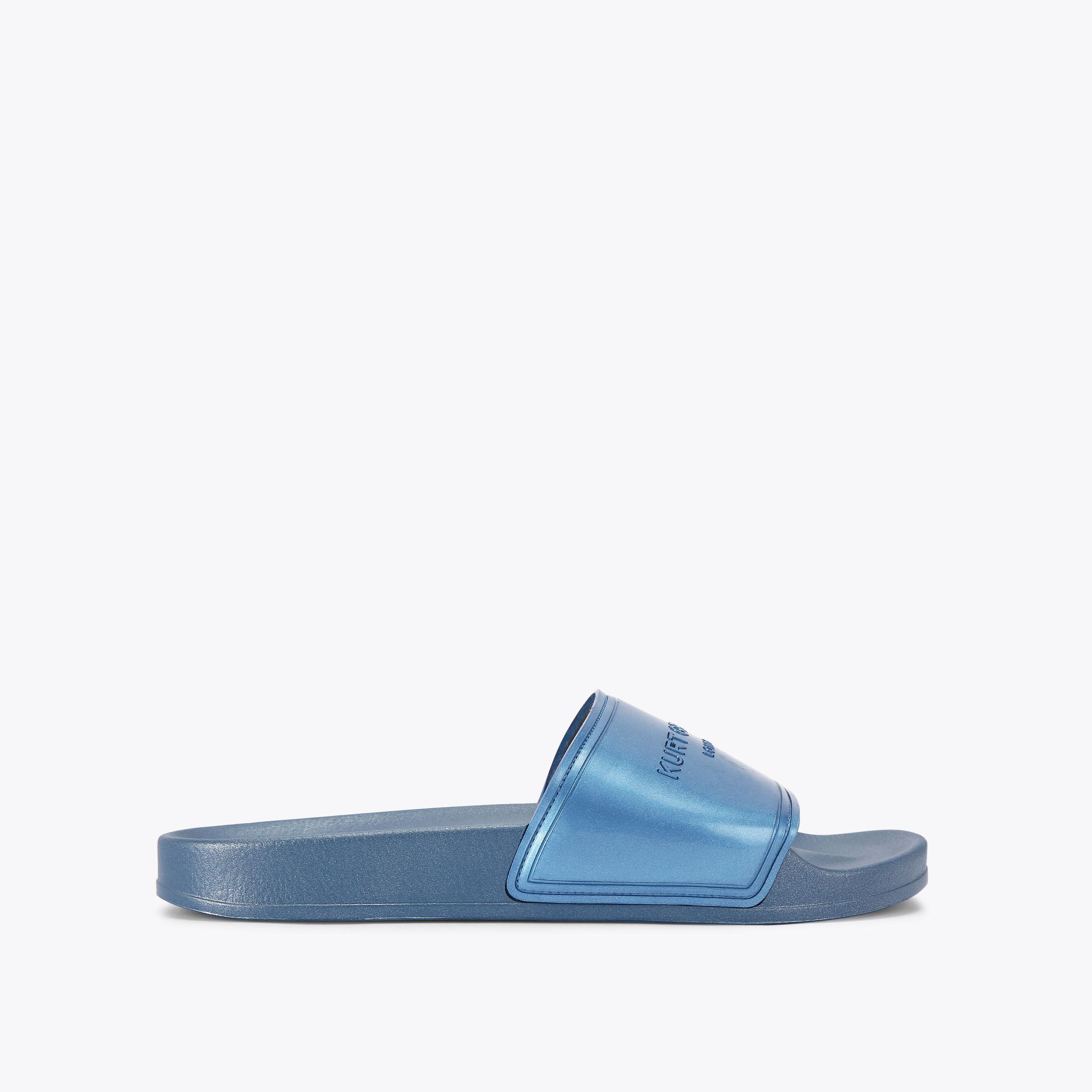 KGL POOL SLIDER MENS Mens Blue Pool Slide by KURT GEIGER LONDON