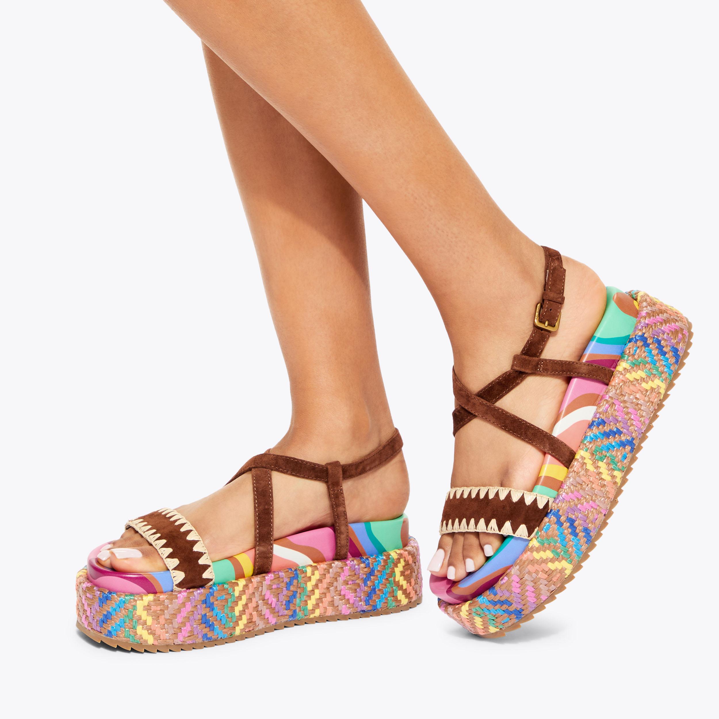 CHELSEA FLATFORM SANDAL Rainbow Wave Flatform Chunky Sandal by KURT ...
