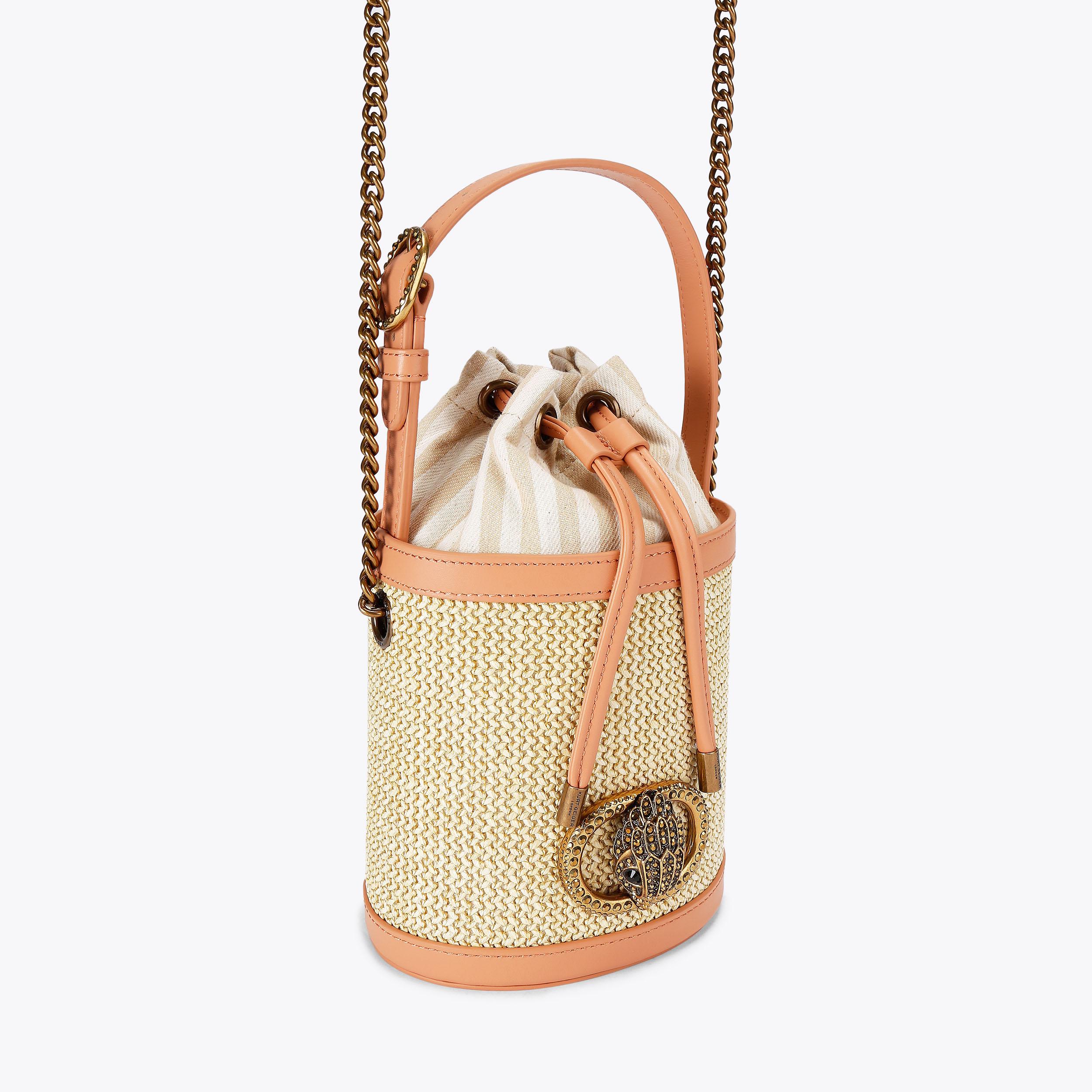 SM CHELSEA ROUND BUCKET Woven Bucket Purse by KURT GEIGER LONDON