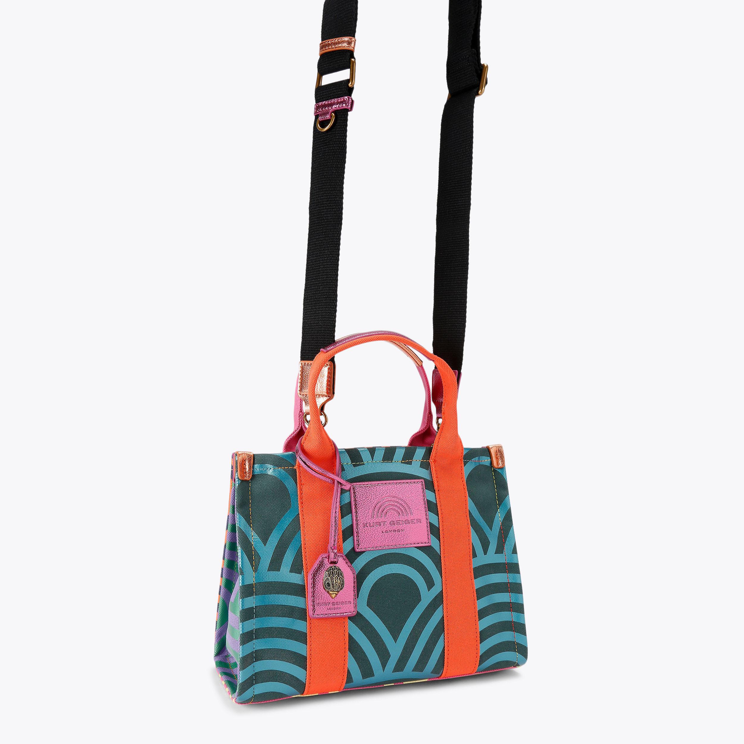 SMALL SOUTHBANK TOTE Green Canvas Tote Bag by KURT GEIGER LONDON