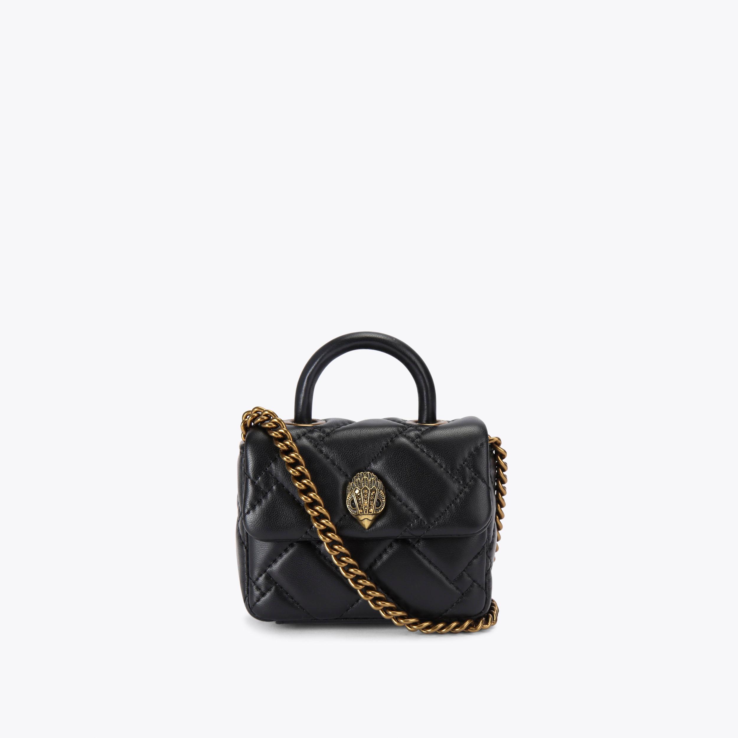 HANDLE MICRO KENSINGTON Black Leather Micro Cross Body Bag by KURT ... HANDLE MICRO KENSINGTON Black Leather Micro Cross Body Bag by KURT ...
