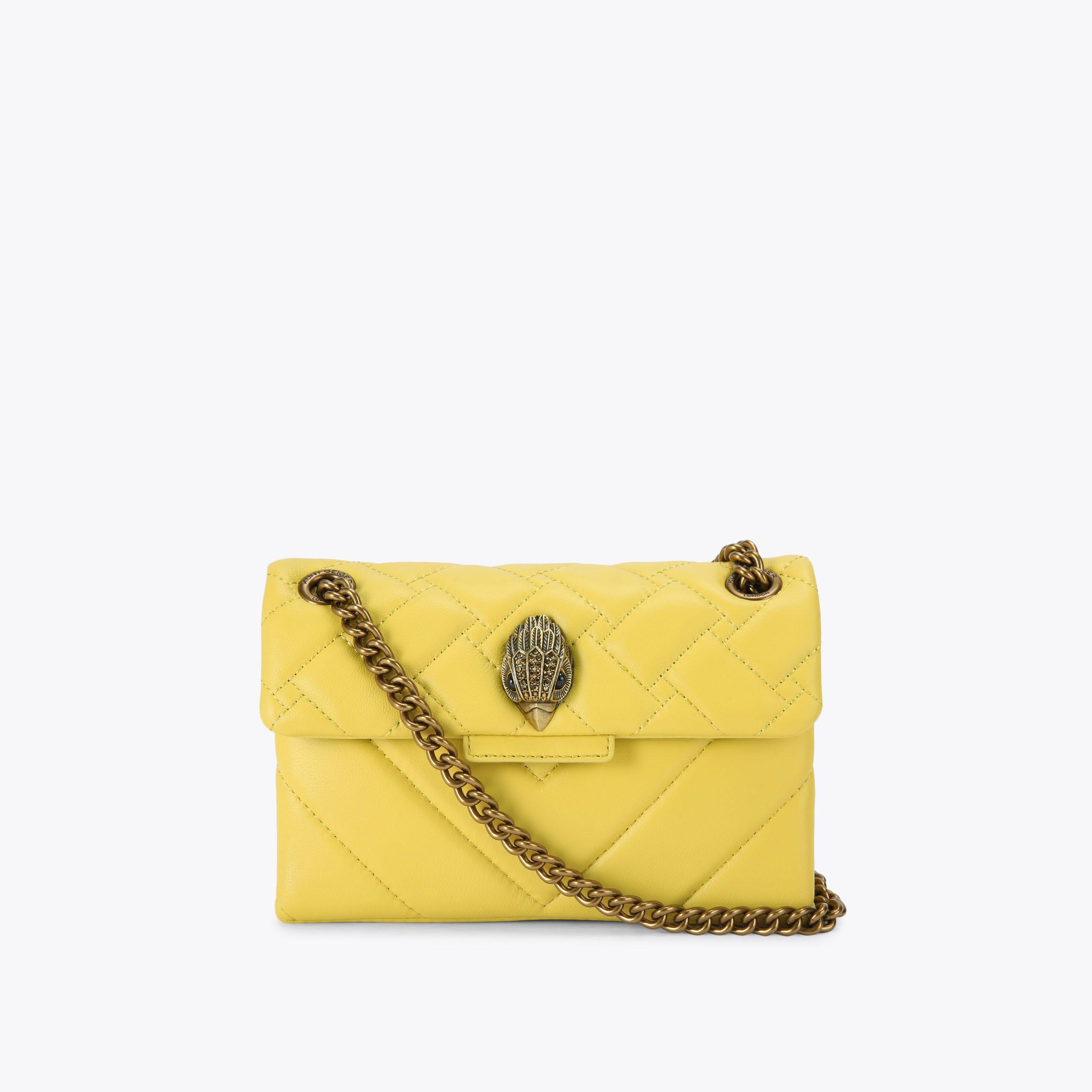 LEATHER MINI KENSINGTON Yellow Leather Mini Purse by KURT GEIGER LONDON