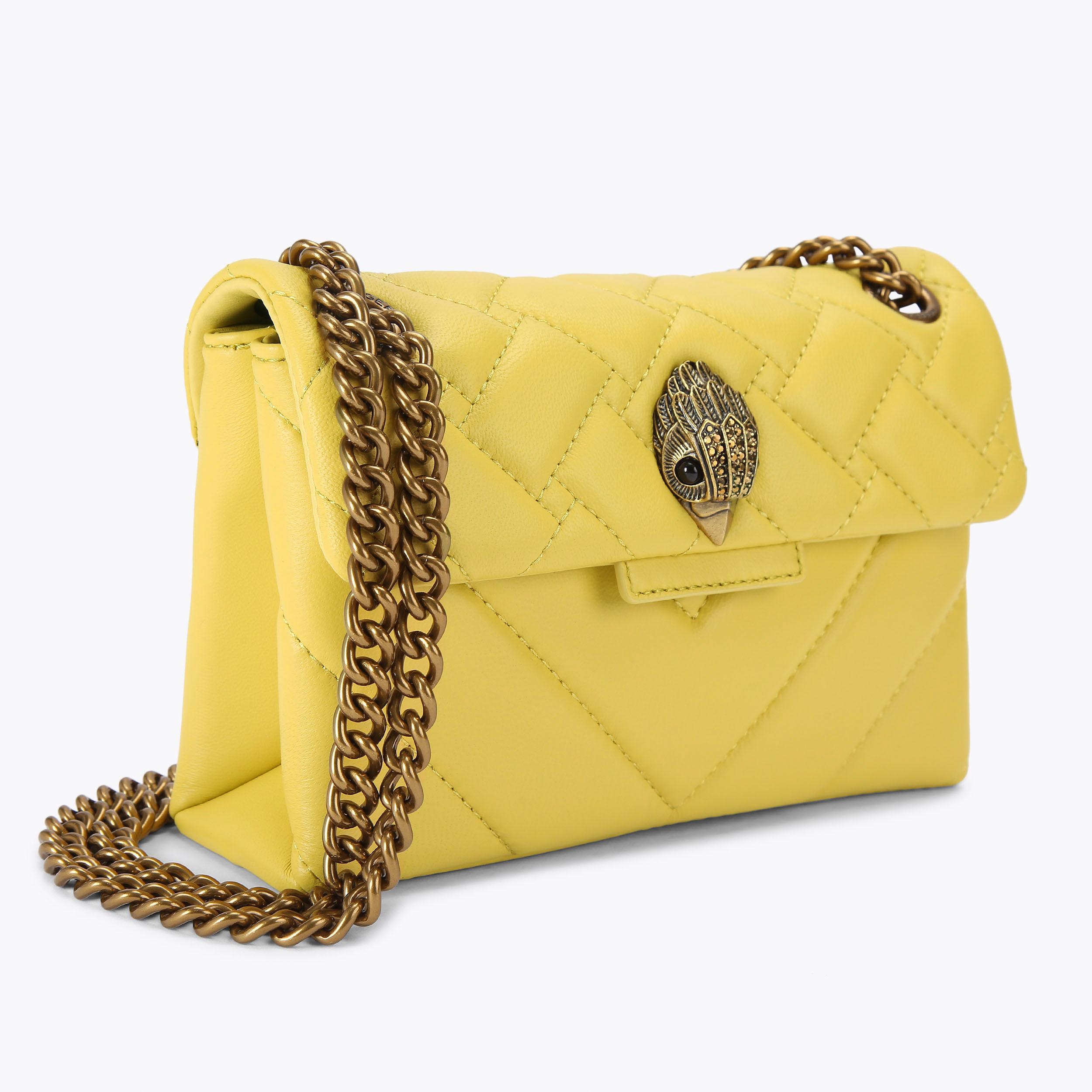 LEATHER MINI KENSINGTON Yellow Leather Mini Purse by KURT GEIGER LONDON