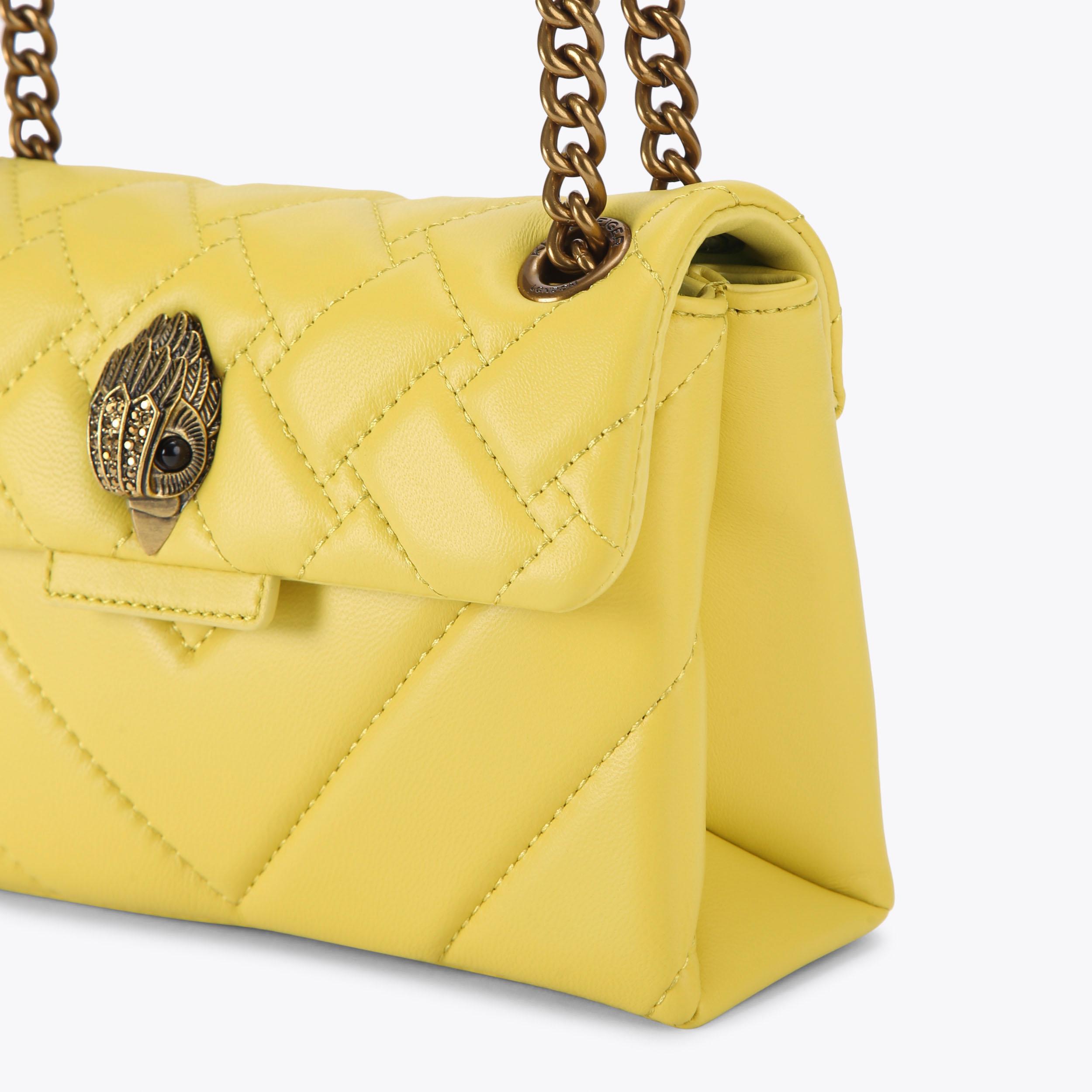 LEATHER MINI KENSINGTON Yellow Leather Mini Purse by KURT GEIGER LONDON