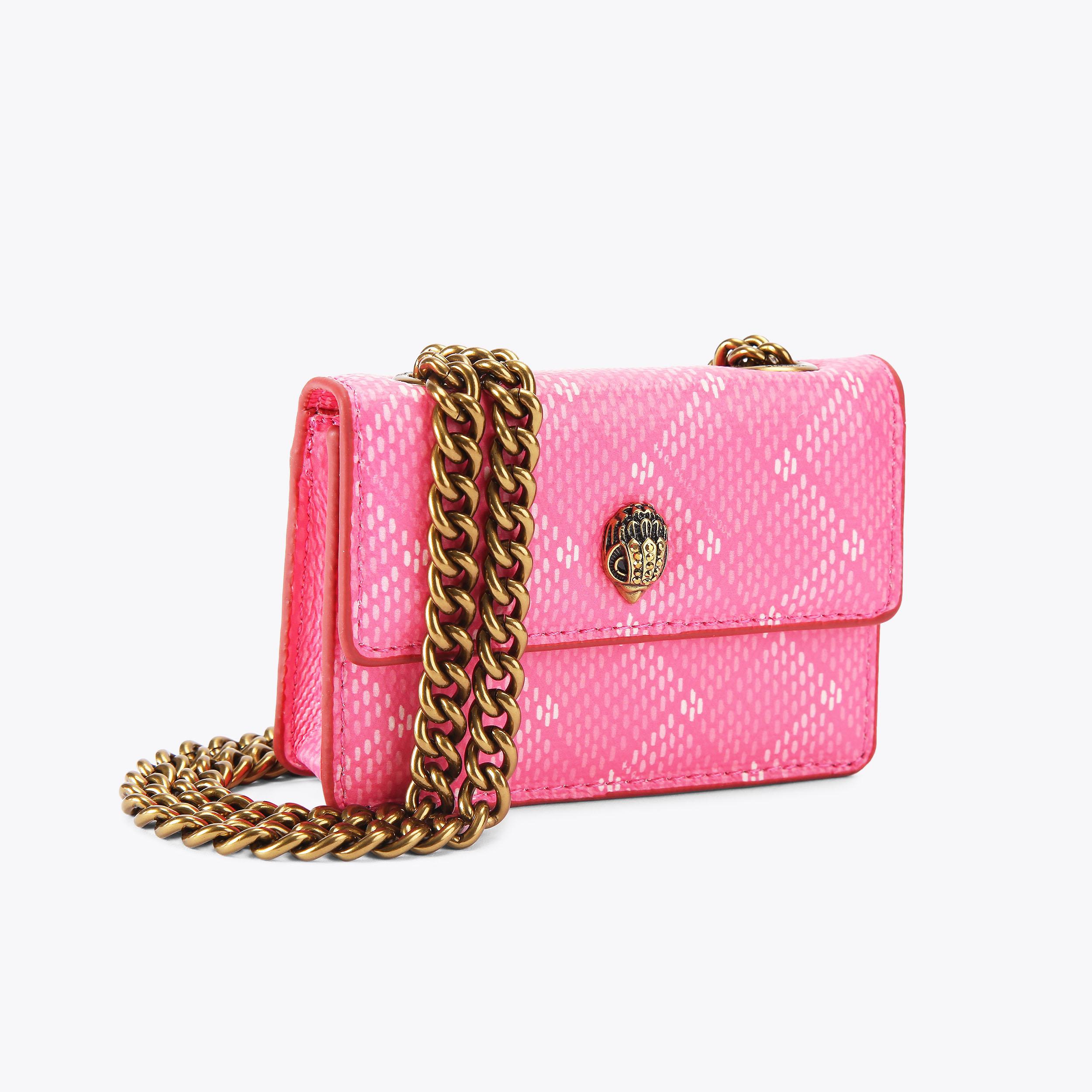 MICRO CAMDEN Pink Monogram Micro Bag by KURT GEIGER LONDON