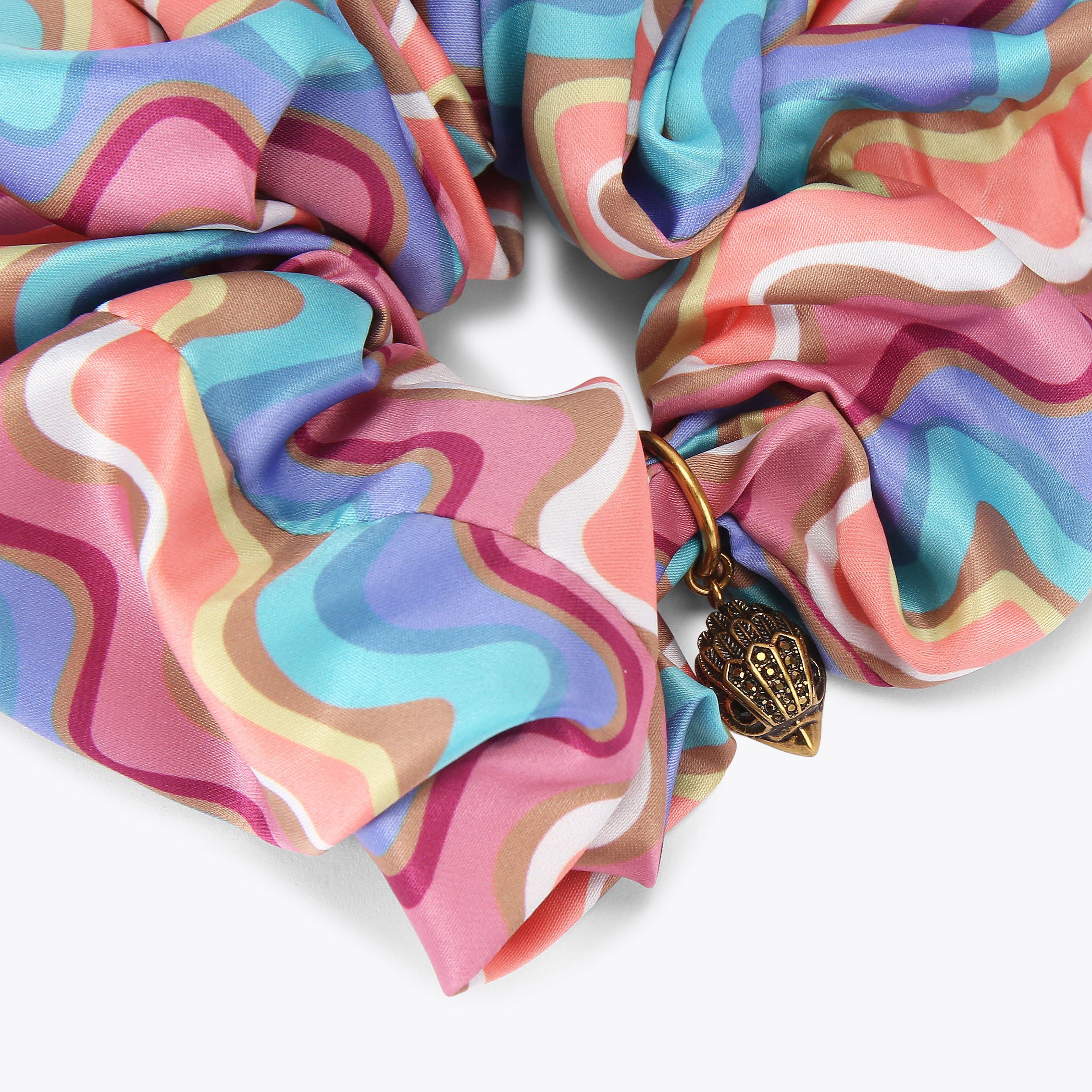 PRINTED SCRUNCHIE Colourful printed scrunchie. by KURT GEIGER LONDON
