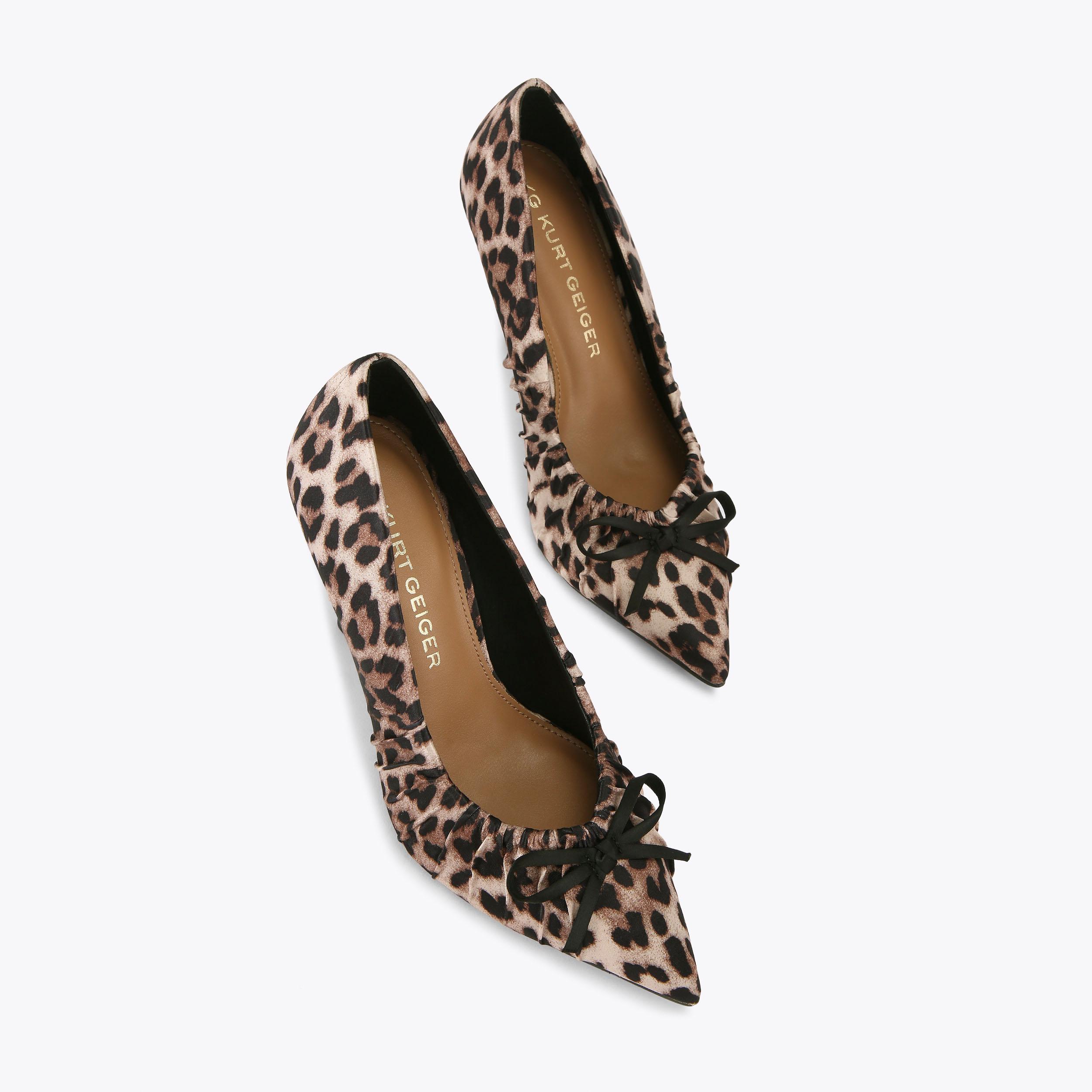 ANNIE Leopard Satin Heel by KG KURT GEIGER