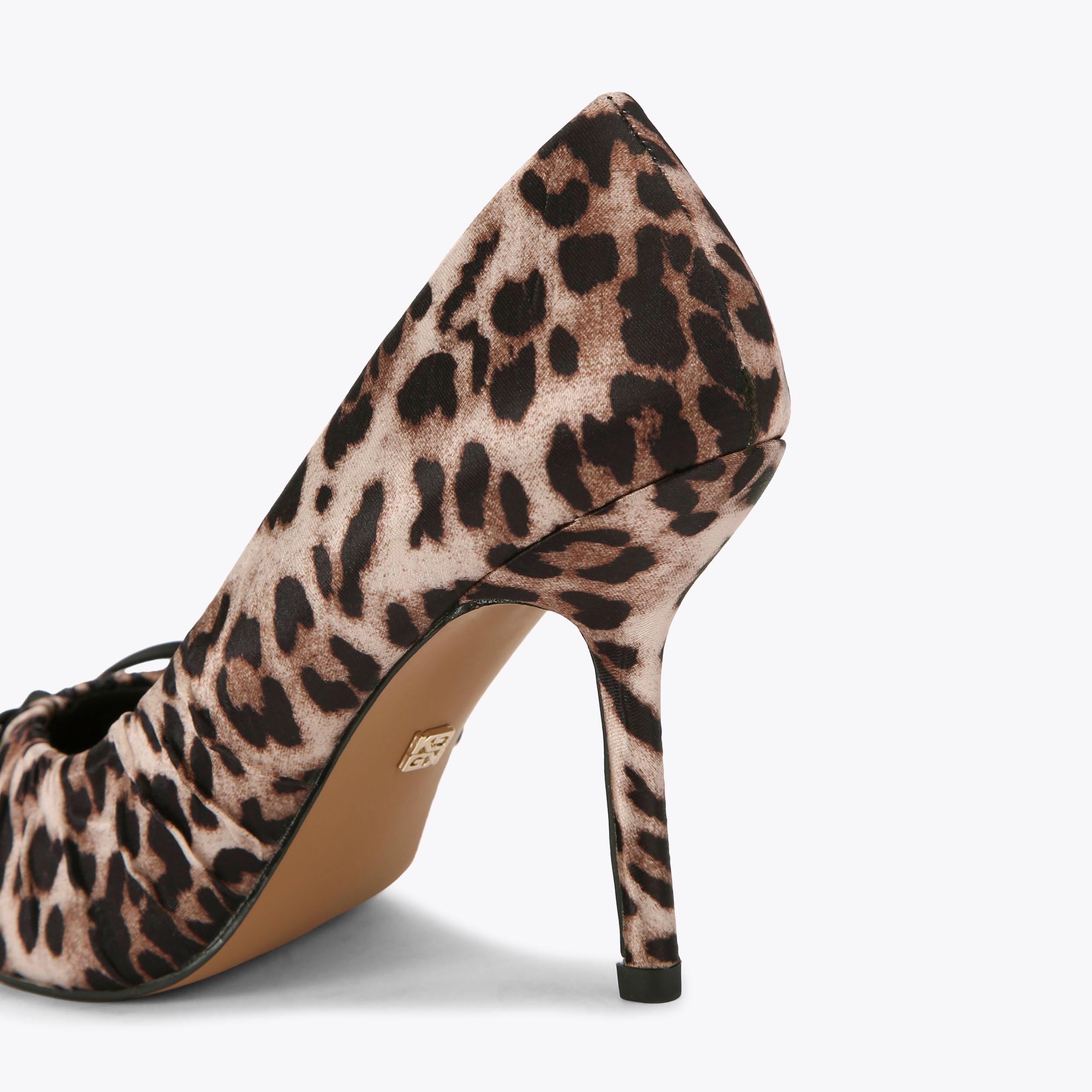 ANNIE Leopard Satin Heel by KG KURT GEIGER