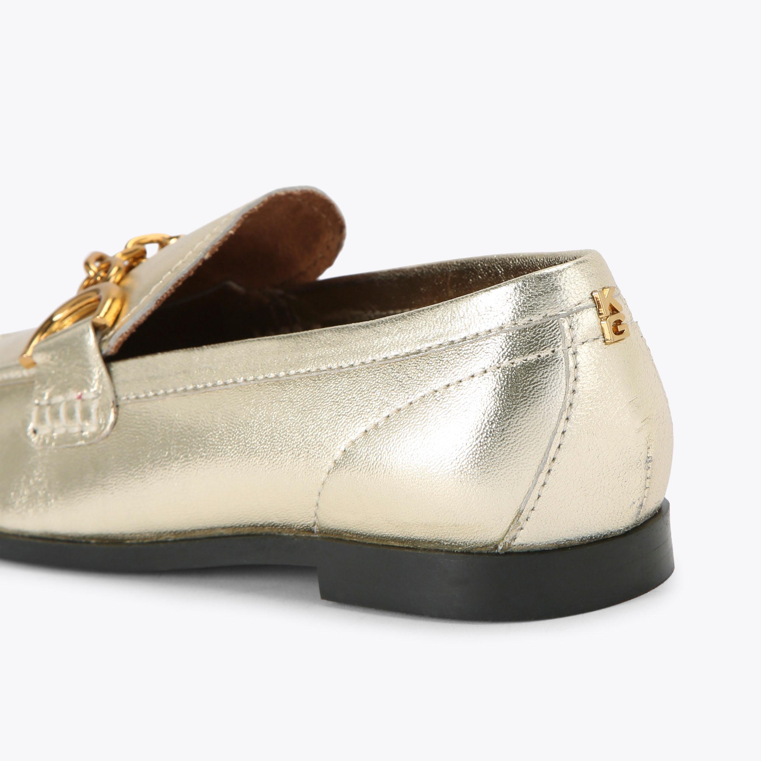 MARRISA Metallic Gold Slip On Loafer by KG KURT GEIGER