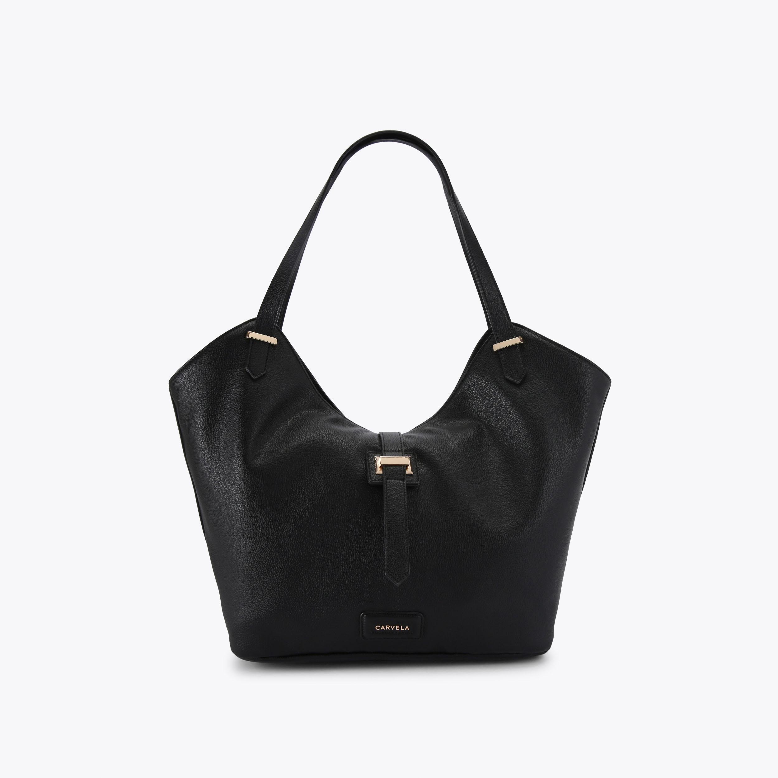 CAPRI SOFT TOTE Black Tote Bag by CARVELA