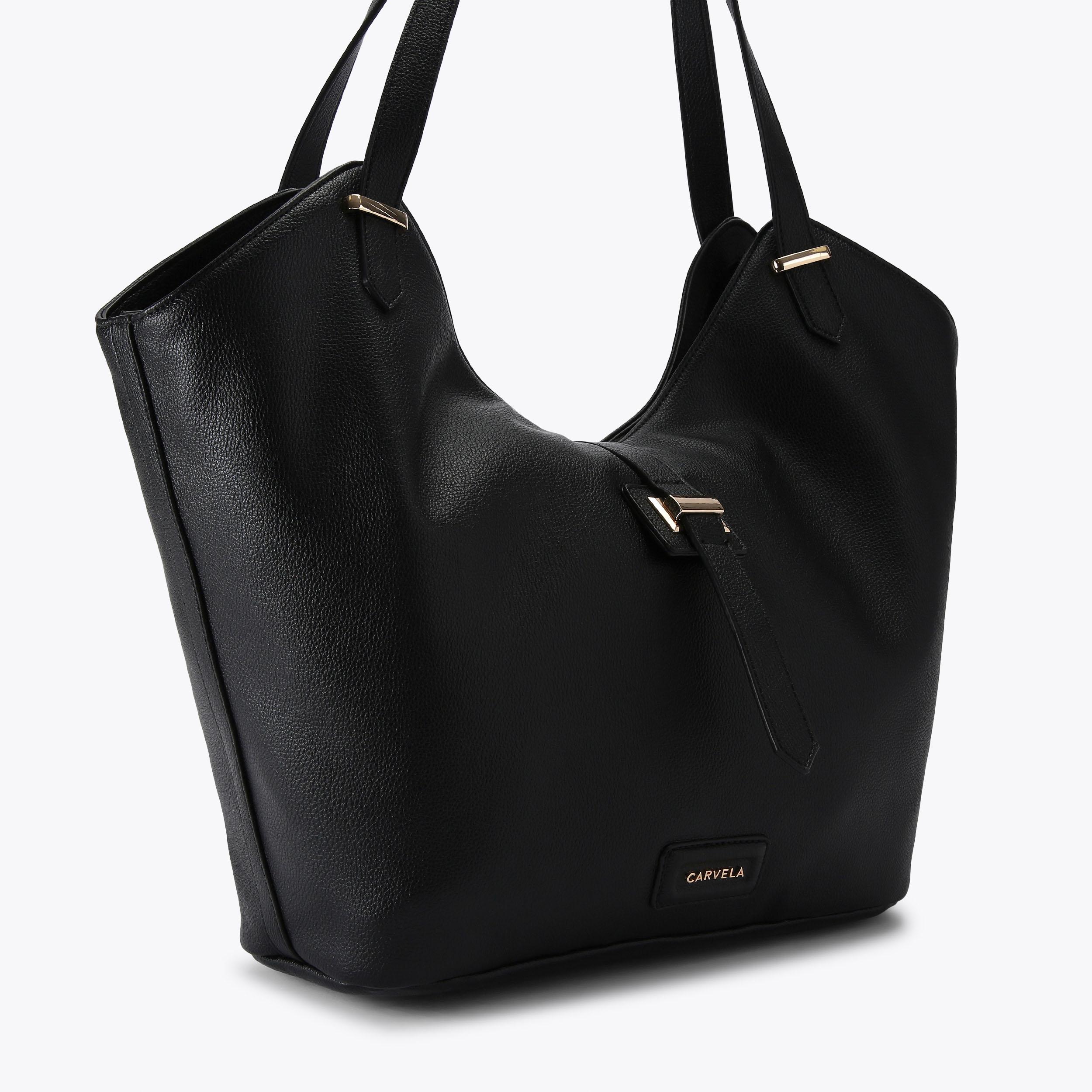 CAPRI SOFT TOTE Black Tote Bag by CARVELA