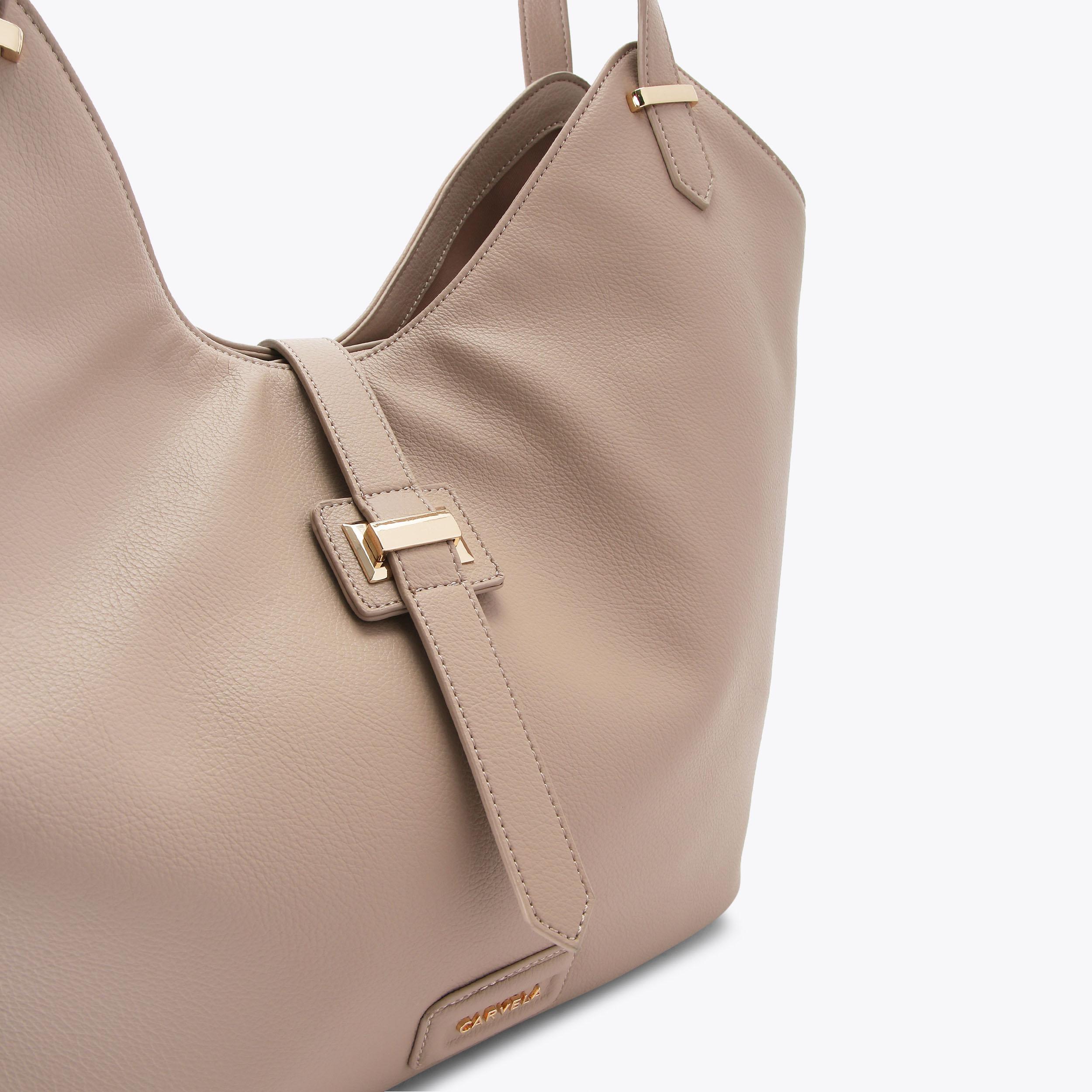 CAPRI SOFT TOTE Taupe Shoulder Bag by CARVELA
