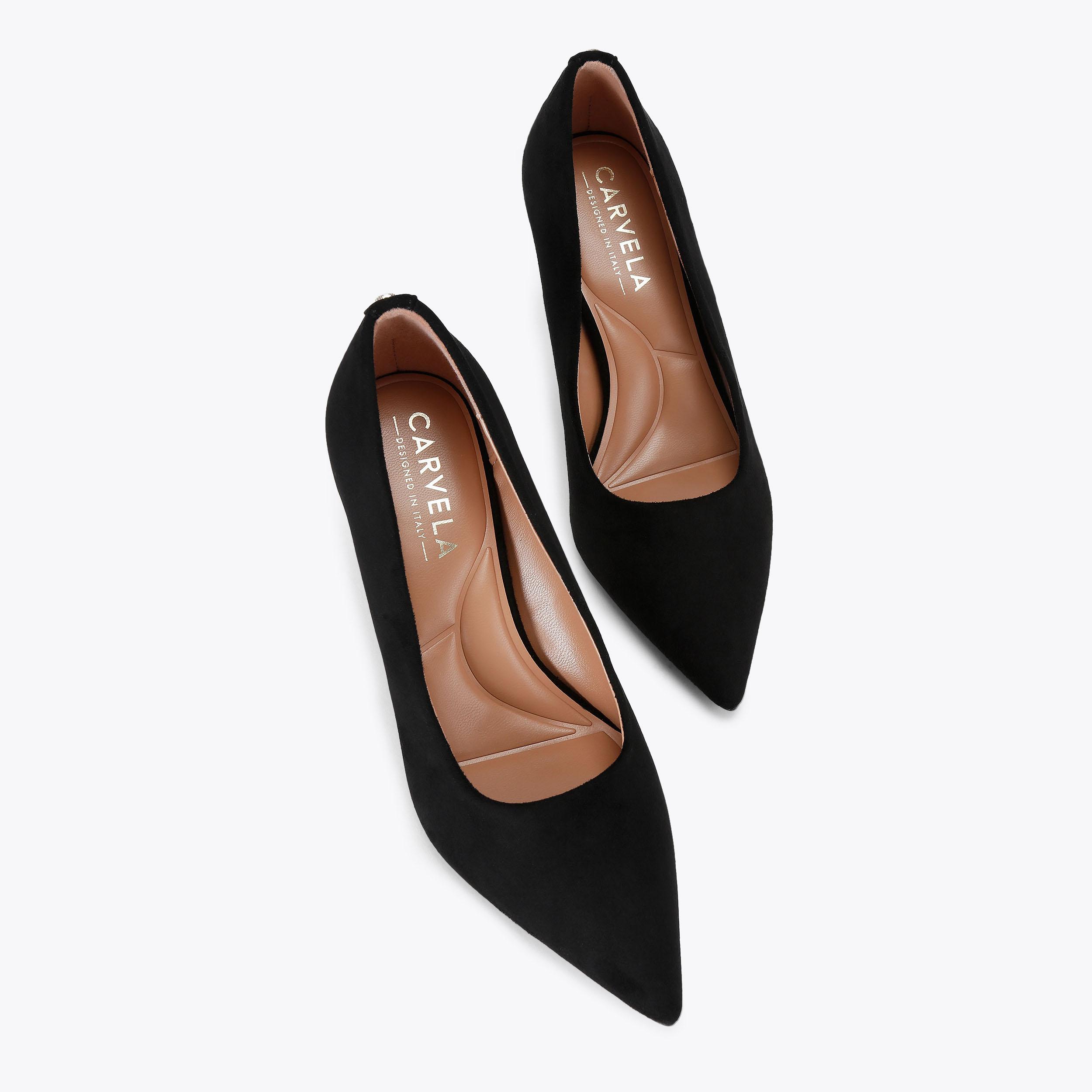 CORLETTA COURT Black Microsuede Court Heel by CARVELA