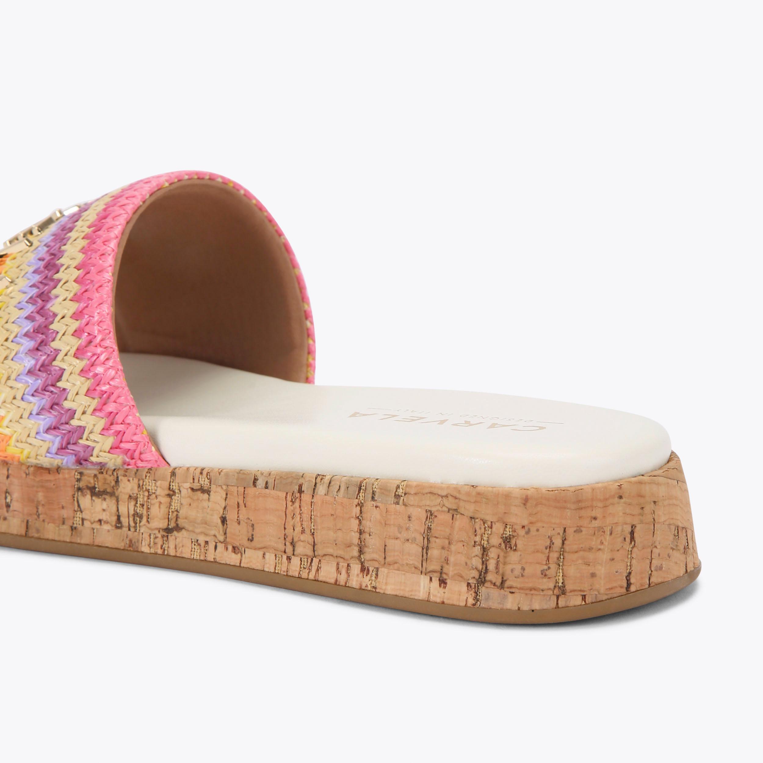 CLOUD STRIPE Striped Slip On Sandal by CARVELA