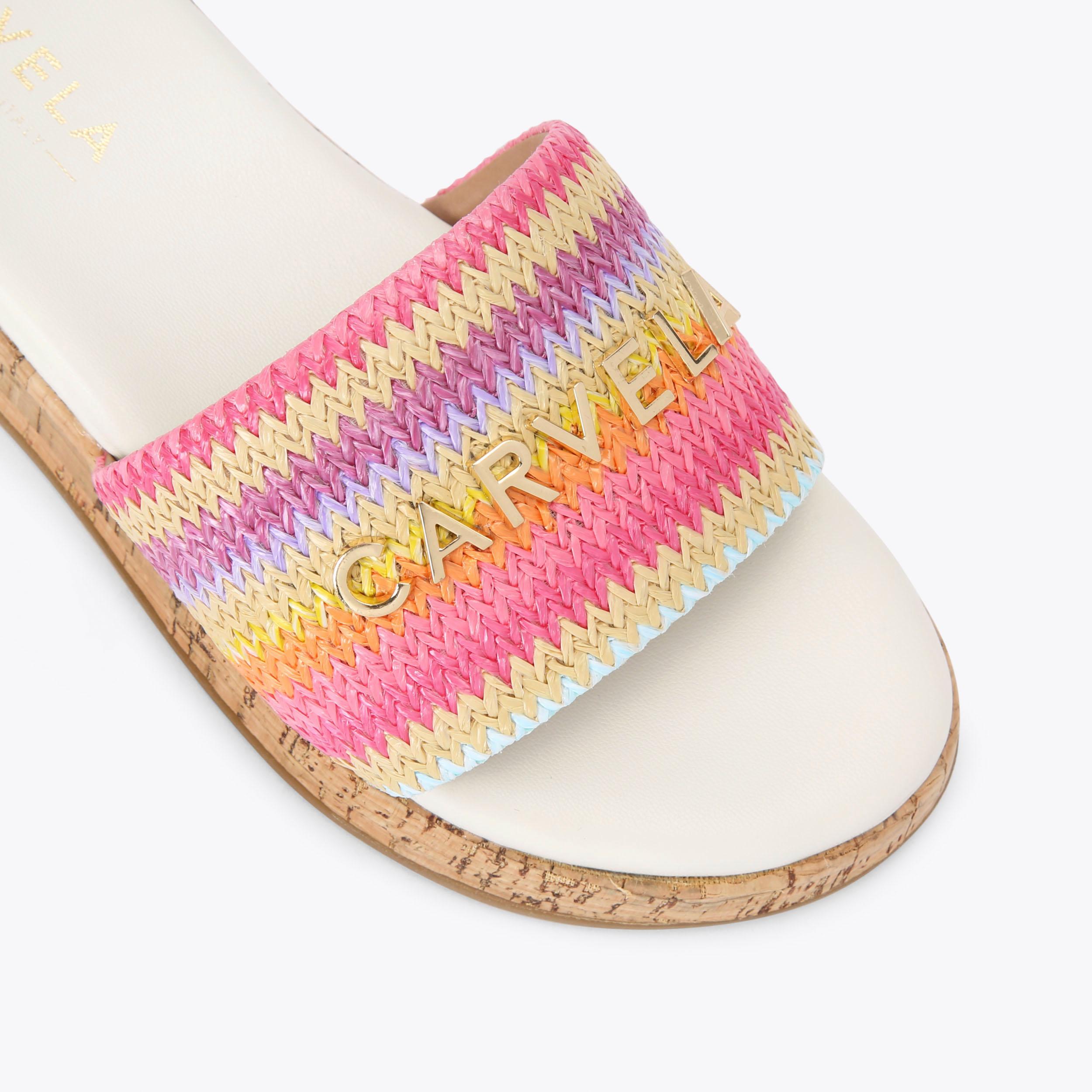 CLOUD STRIPE Striped Slip On Sandal by CARVELA