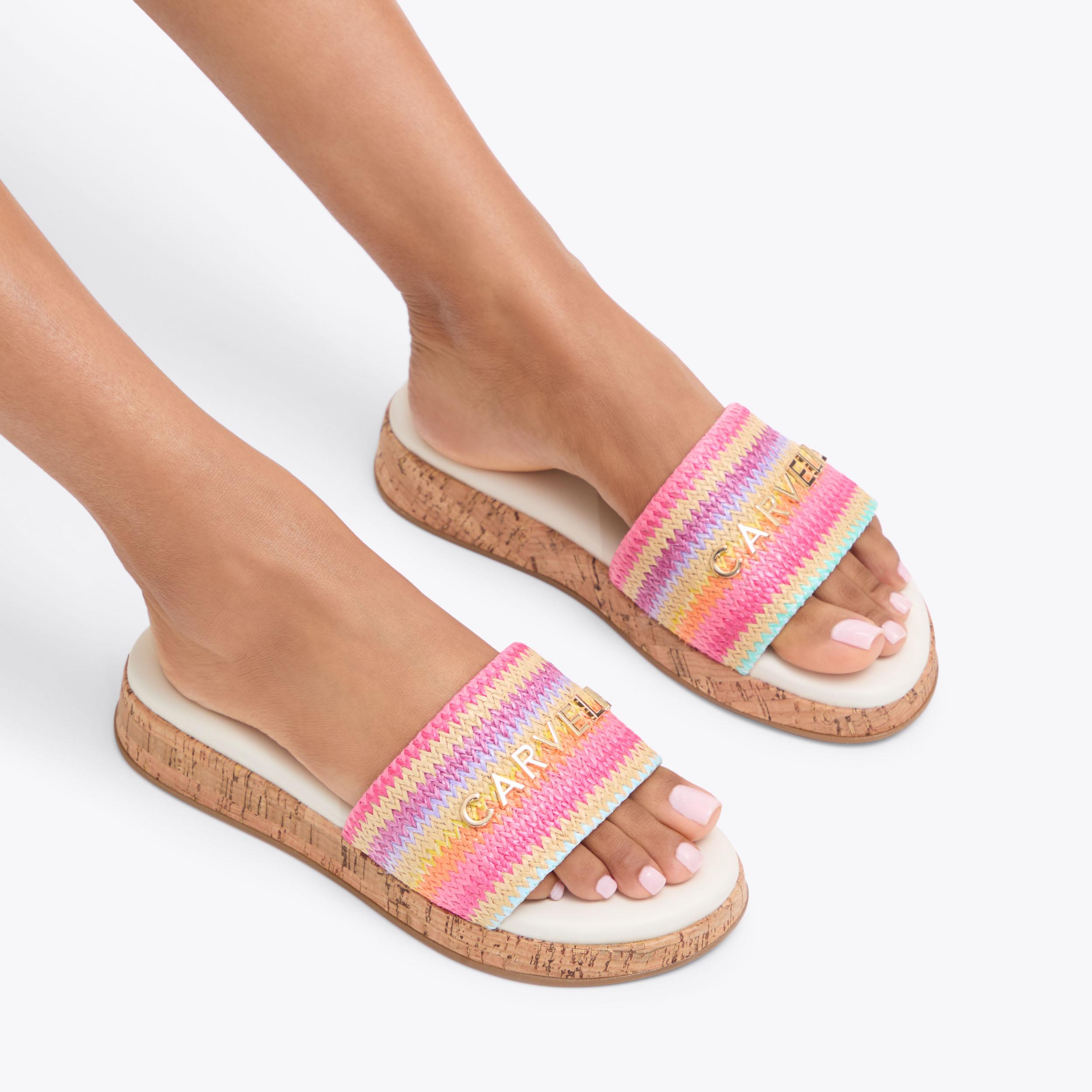 CLOUD STRIPE Striped Slip On Sandal by CARVELA