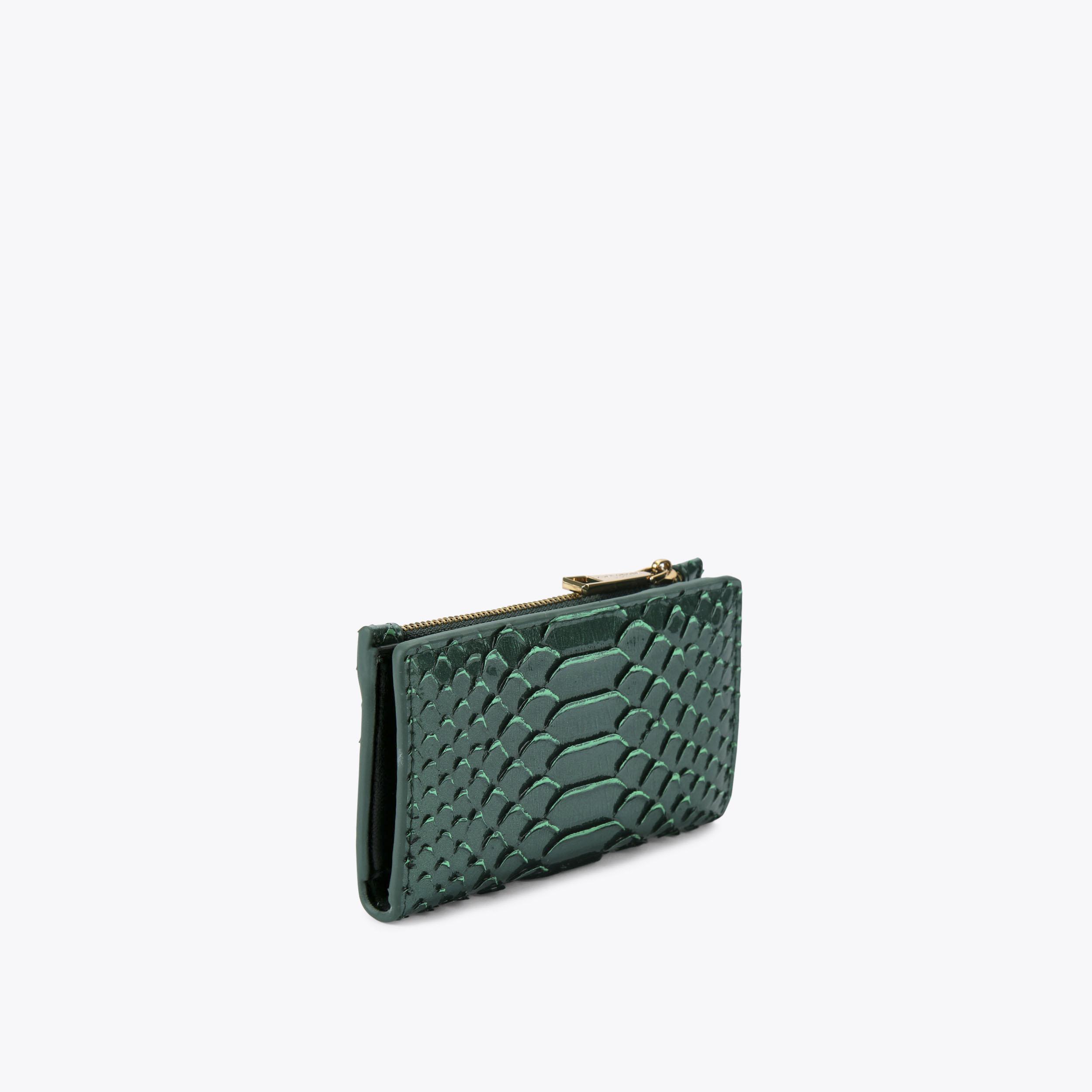 KENSINGTON BIFOLD WALLET 3D Embossed Green Metallic Wallet by KURT ...