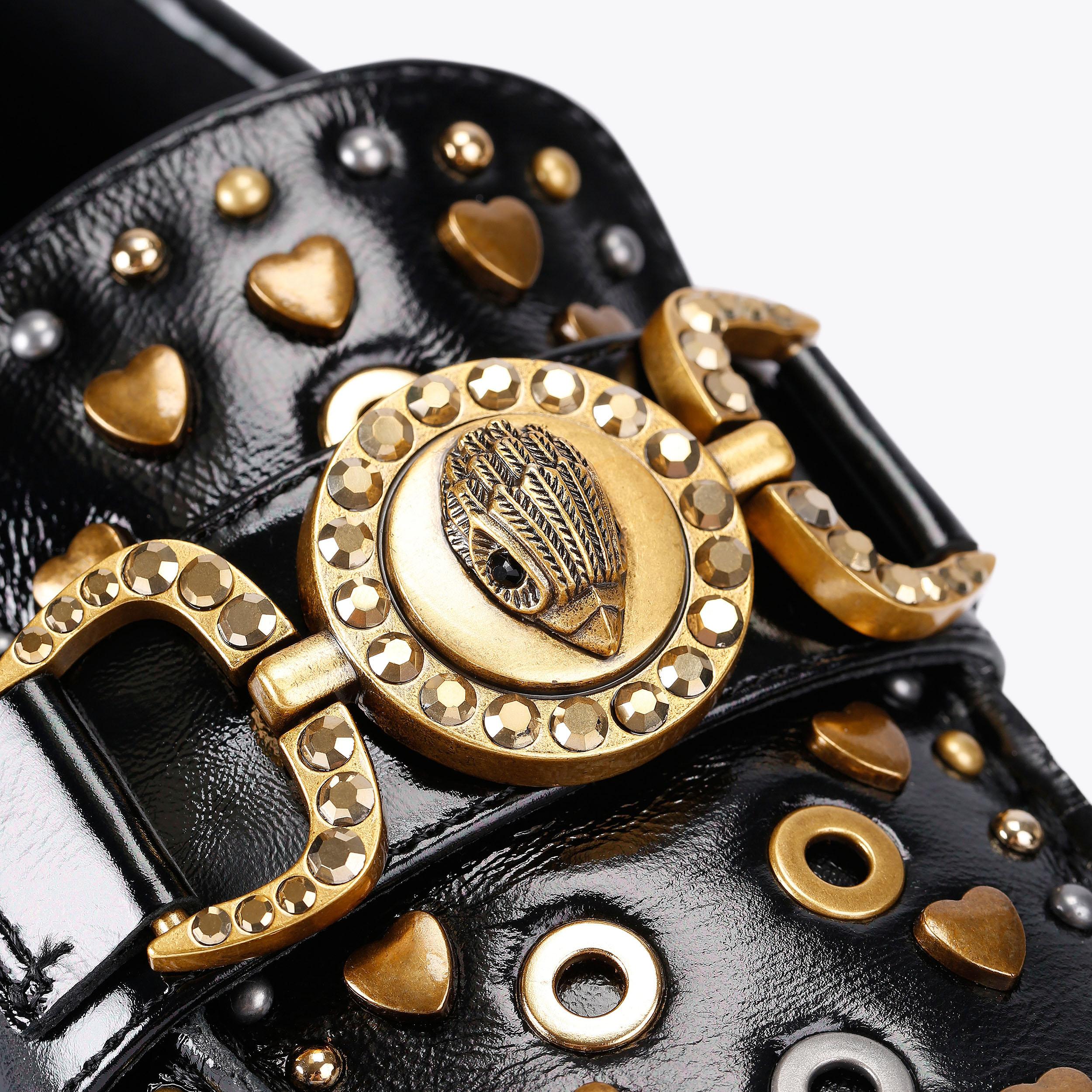 MANSION STUD LOAFER Black Studded Slip On Loafer by KURT GEIGER LONDON