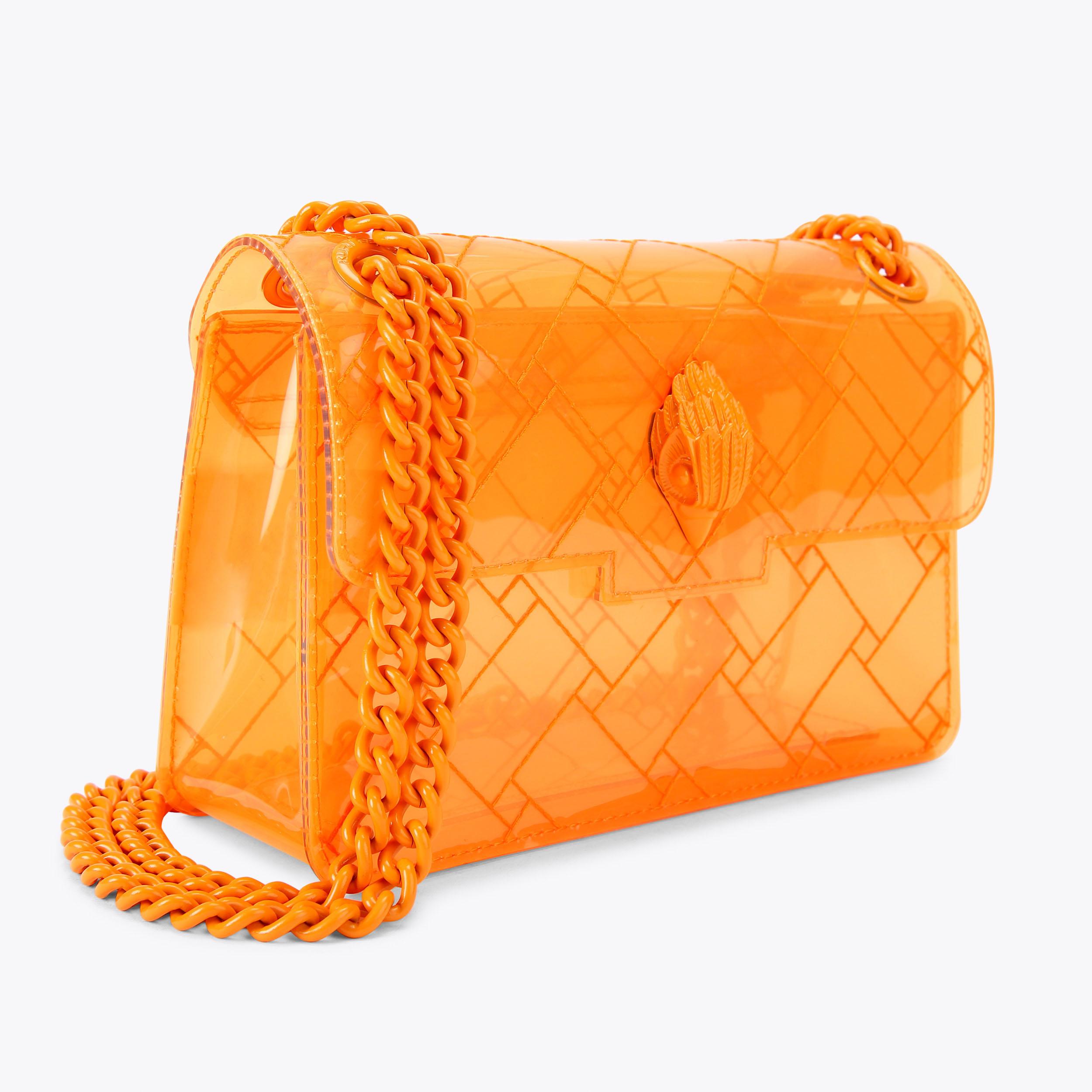 VINYL MINI KENSINGTON DR Orange Vinyl Mini Bag by KURT GEIGER LONDON