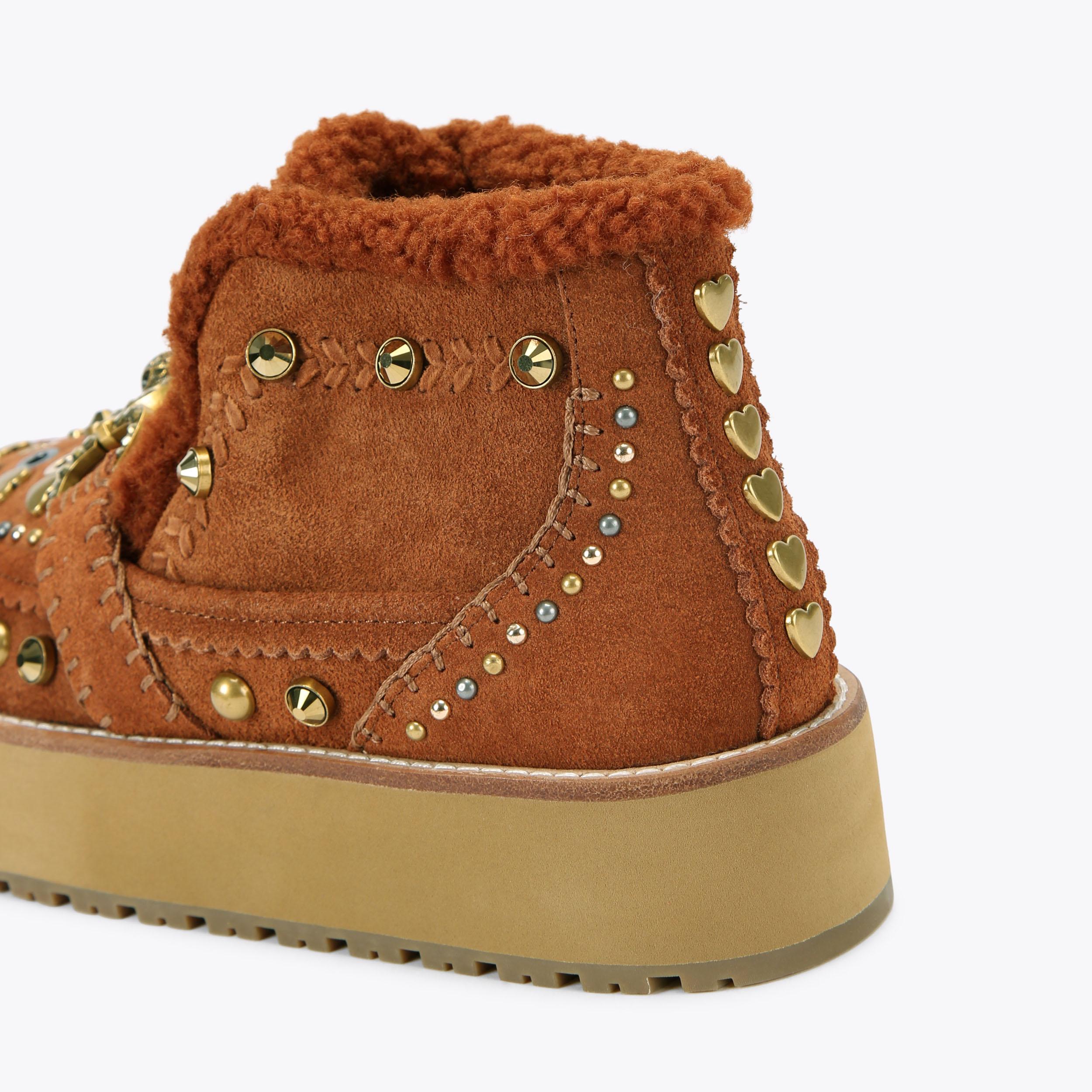 MANSION COSY BOOT Tan Suede Cosy Boot by KURT GEIGER LONDON