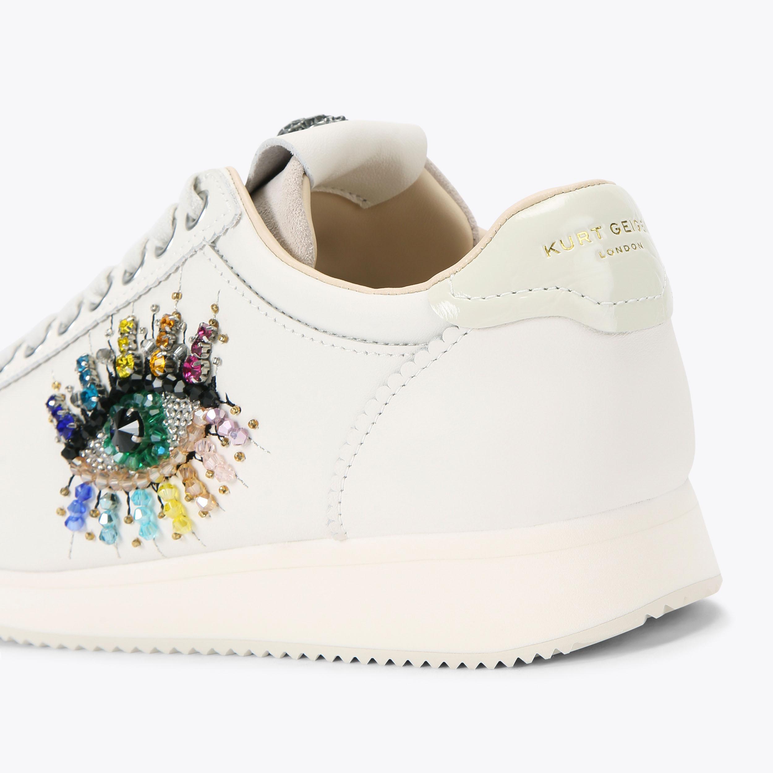 ISLINGTON PUMP EYE White Eye Crystal Sneaker by KURT GEIGER LONDON