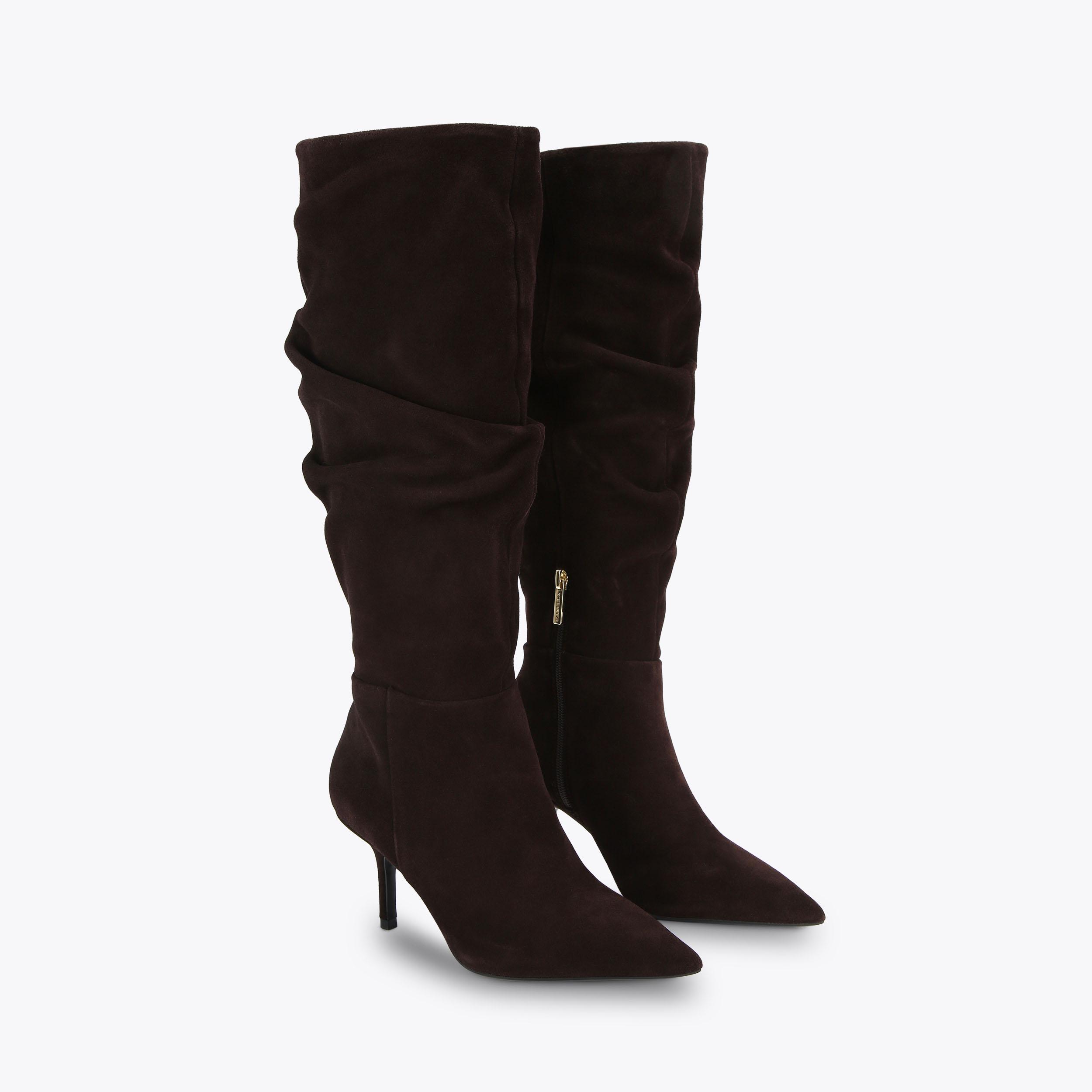 SPIRIT SLOUCH BOOT Brown Suede Knee Boot by CARVELA