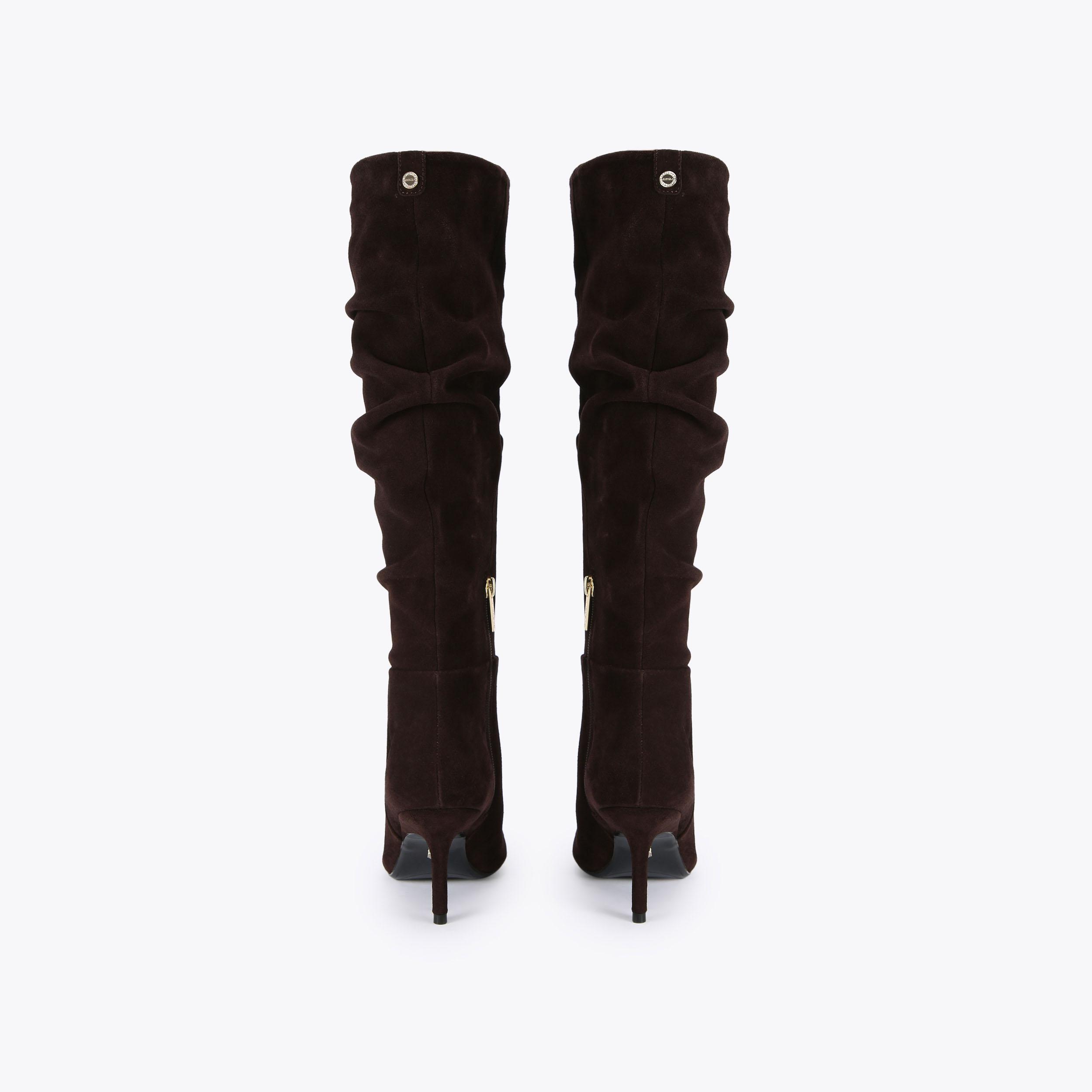 SPIRIT SLOUCH BOOT Brown Suede Knee Boot by CARVELA