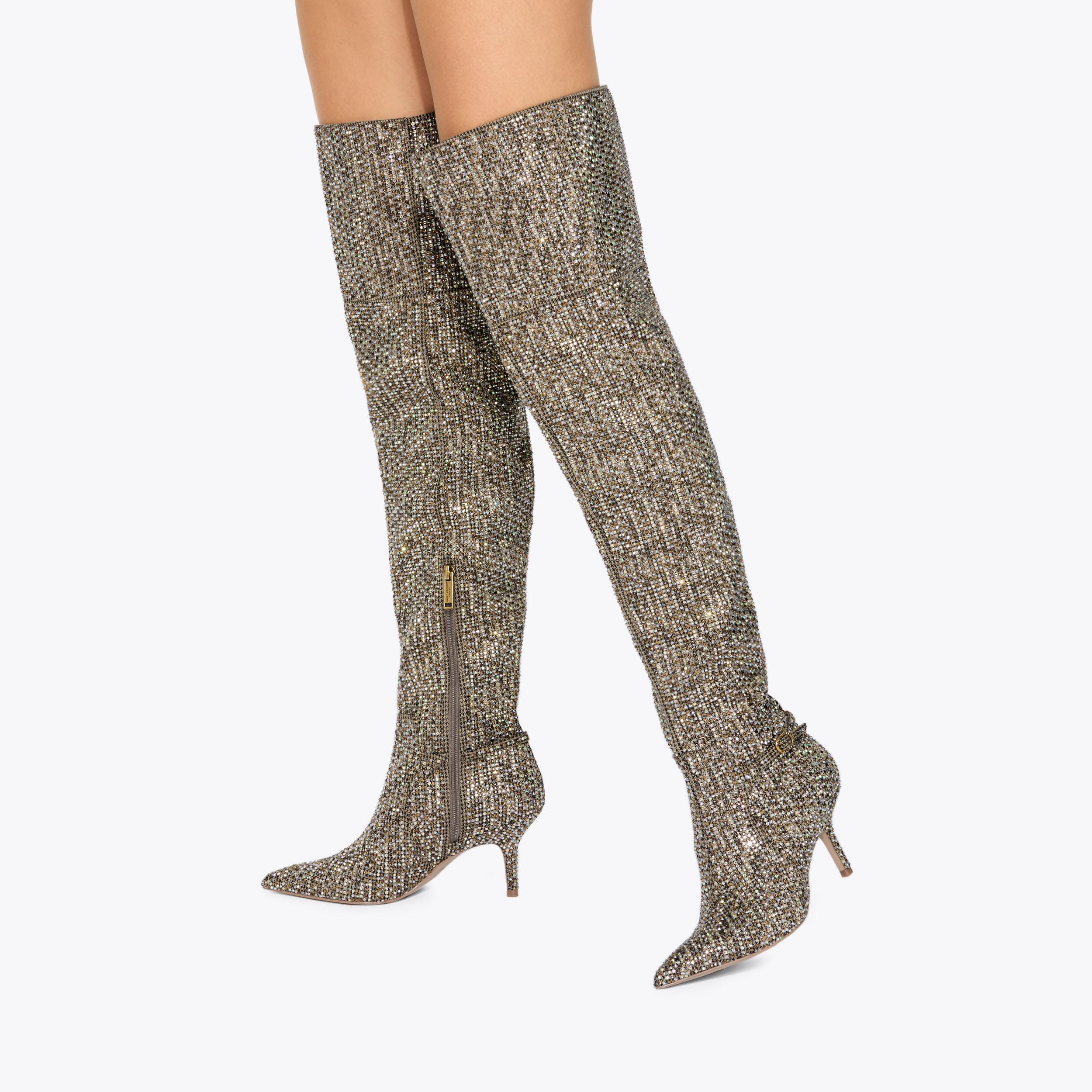 MAYFAIR POINT OTK BOOT Iridescent Point Knee High Boot by KURT GEIGER ...