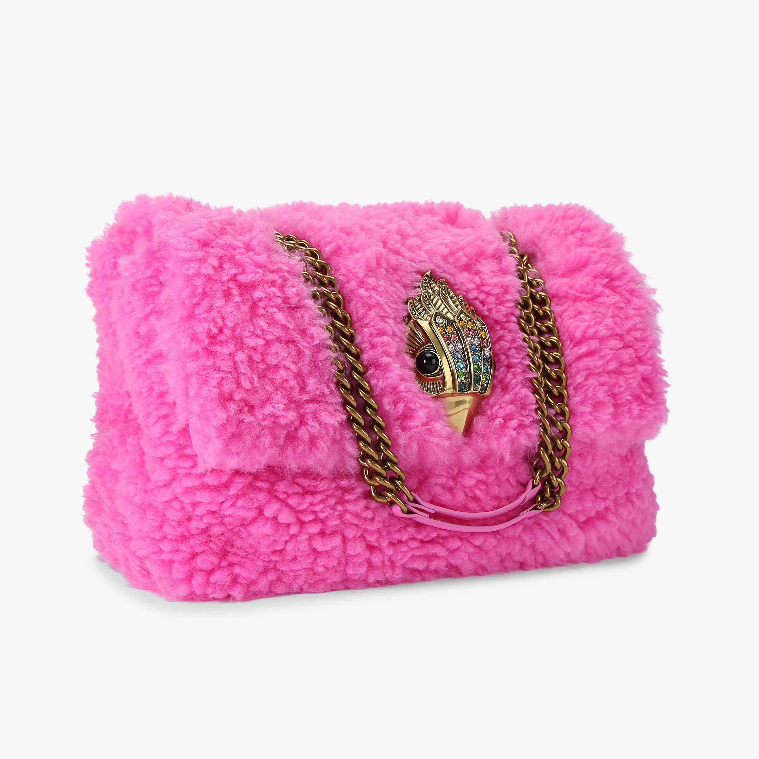 MACRO KENSINGTON F FUR Pink Fluffy Extra Large Bag by KURT GEIGER LONDON