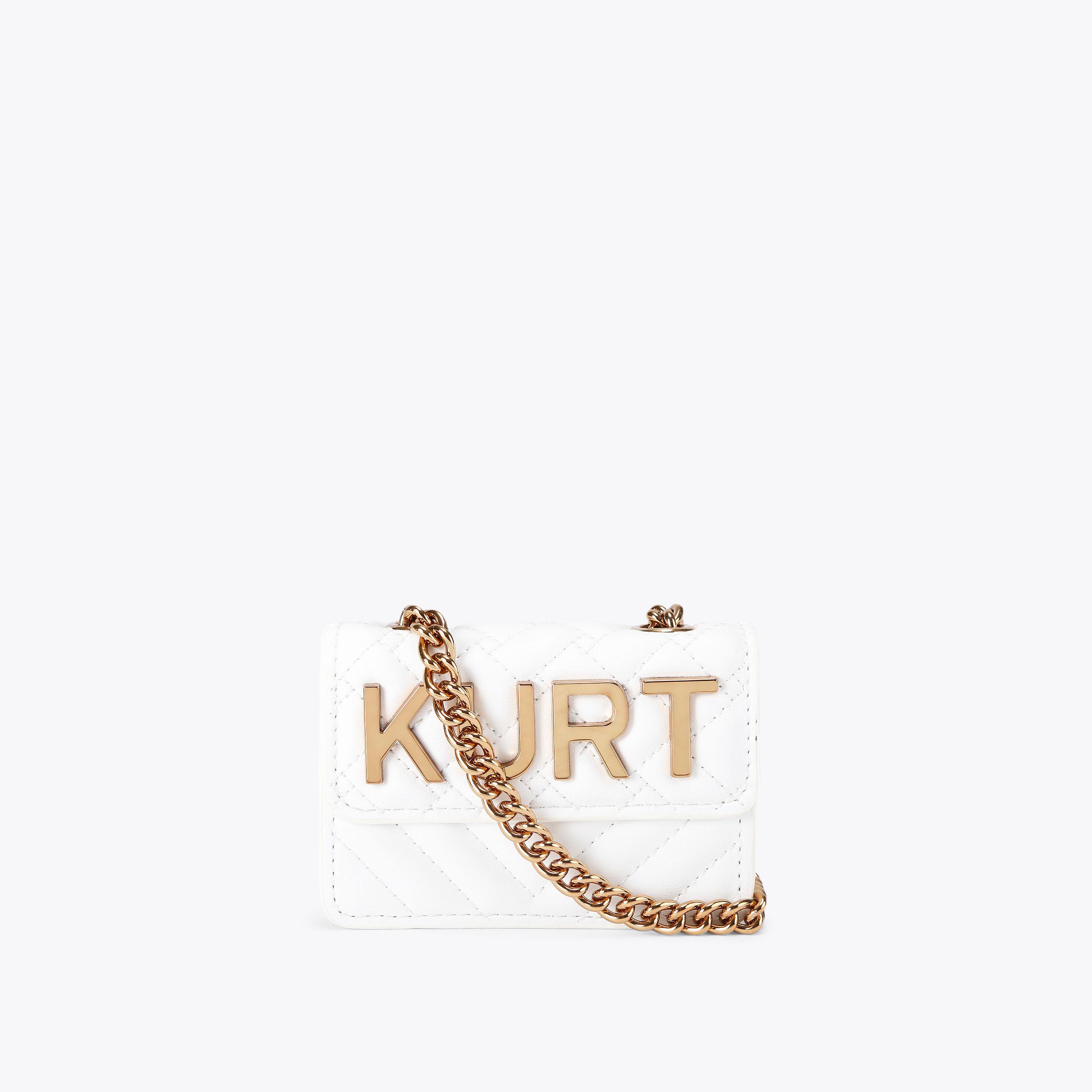 MICRO KENSINGTON Shiny Gold Micro Bag by KURT GEIGER LONDON