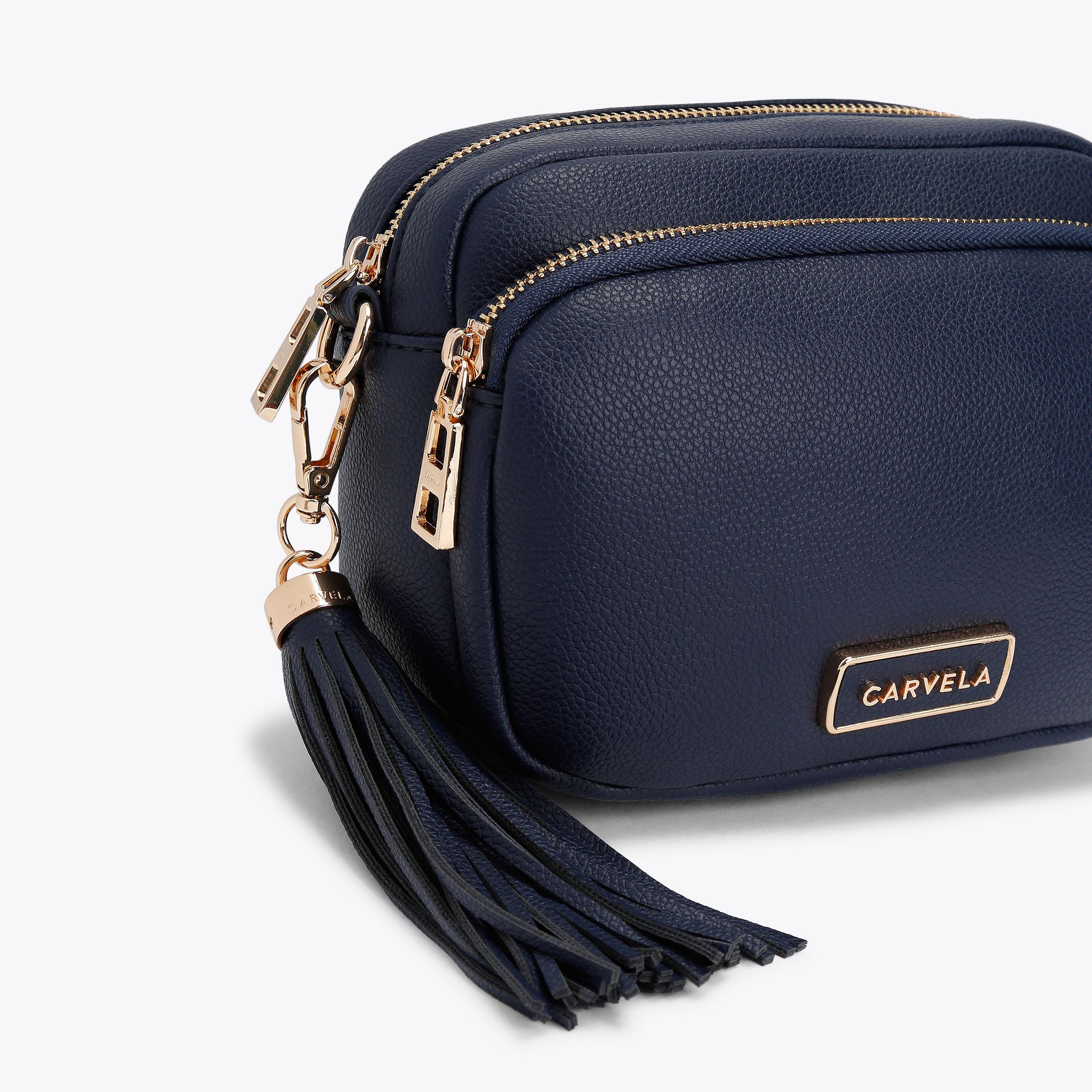 COMO CROSSBODY 2 Dark Blue Synthetic Cross Body Bag by CARVELA