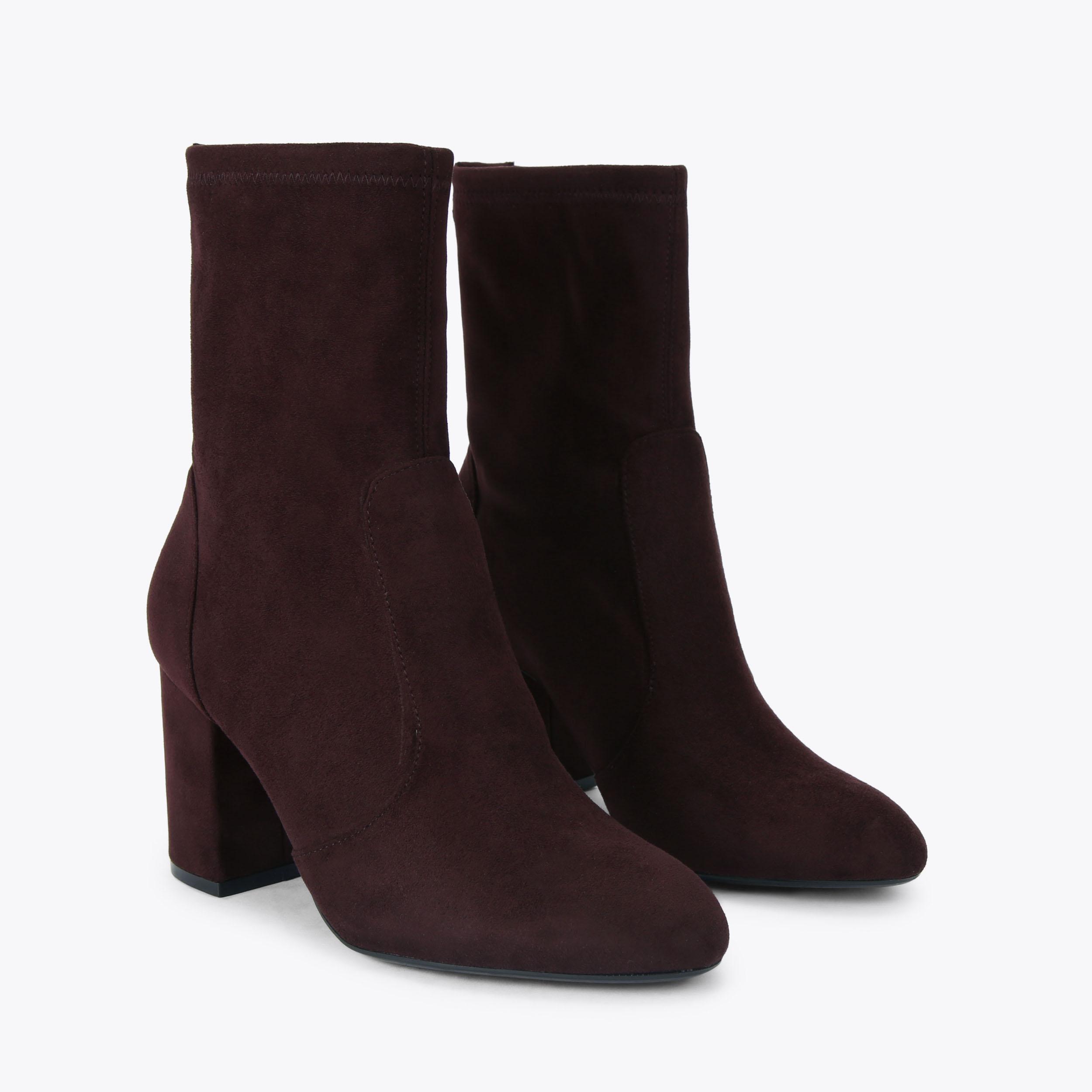 VITO ANKLE Dark Brown Microsuede Ankle Boot by CARVELA