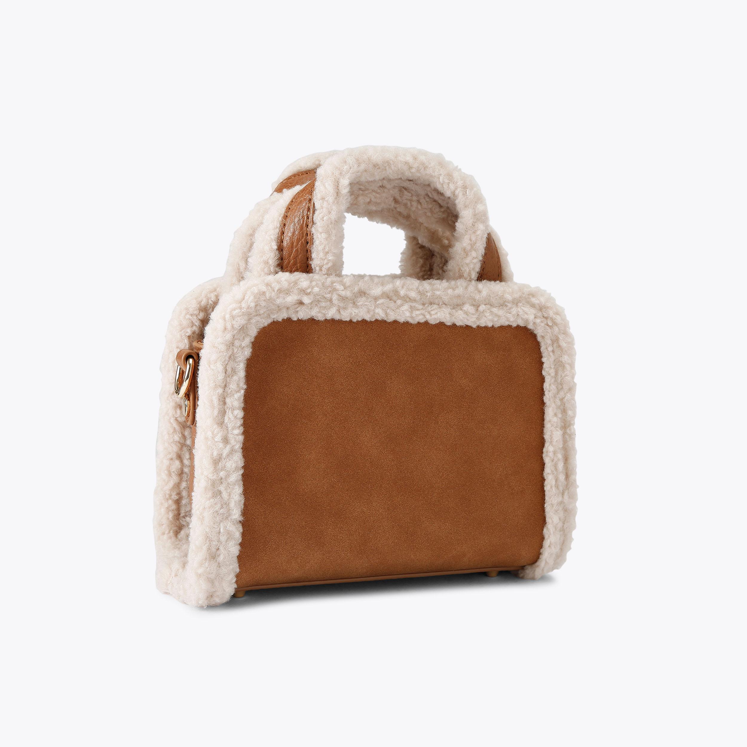 MICRO BELLA BORG Brown Microsuede Bag by CARVELA